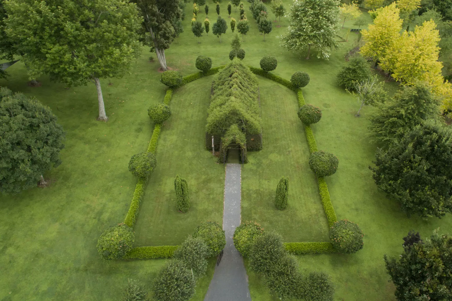 Vedere aeriană a Ōhaupō TreeChurch