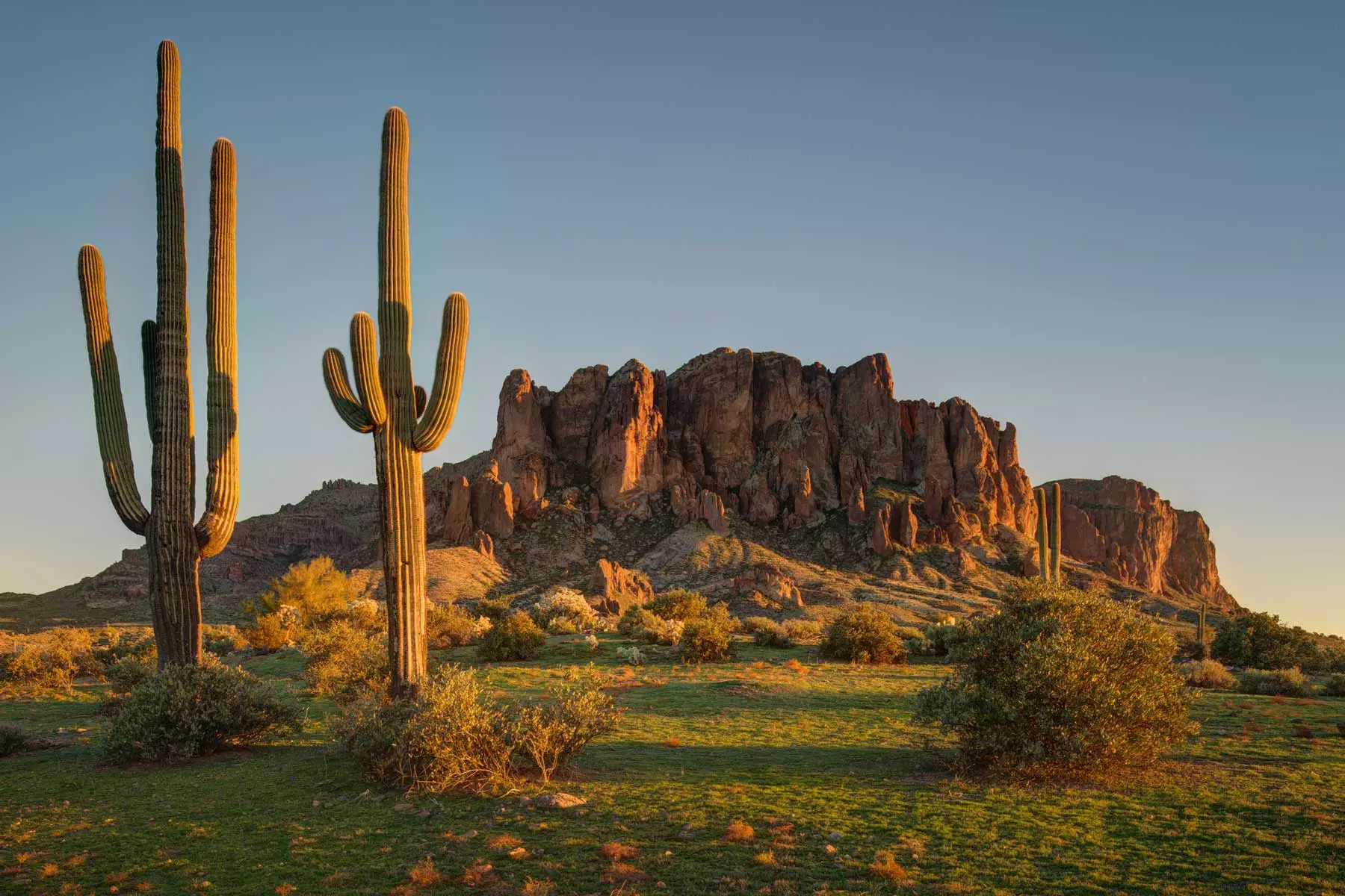 Elveszett Dutchman Állami Park, Phoenixtől keletre, Arizonában.