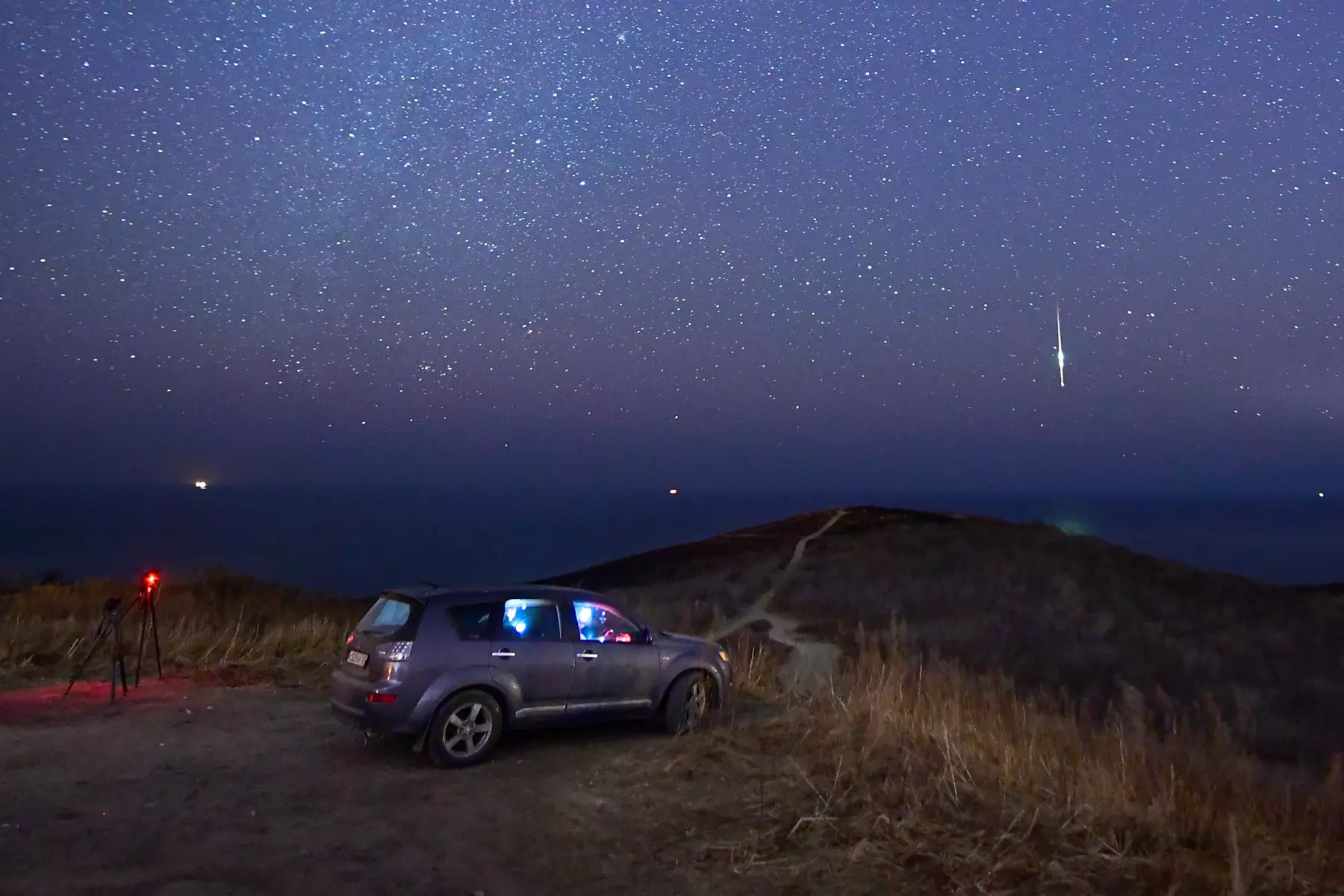 Pancuran meteor Geminid di Vladivostok, Rusia