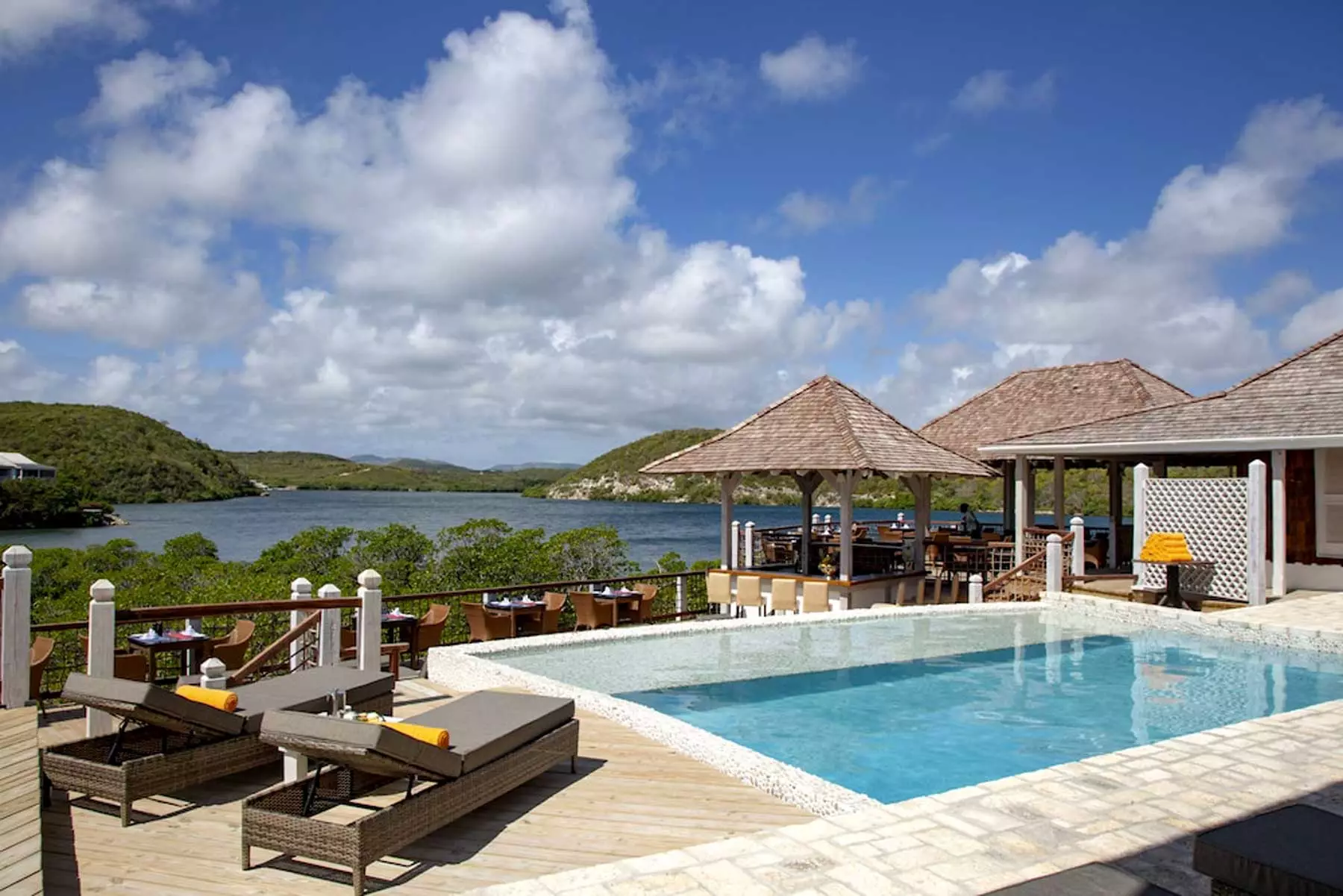 Basseng ved Escape at Nonsuch Bay, Freetown, Antigua og Barbuda