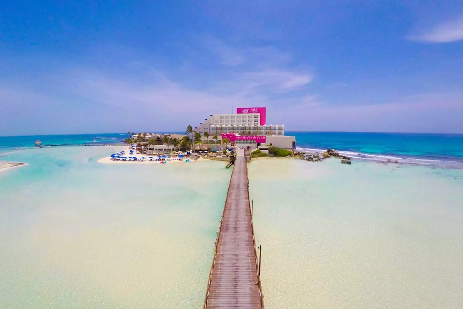 Útsýni yfir Mia Reef, Isla Mujeres, Mexíkó