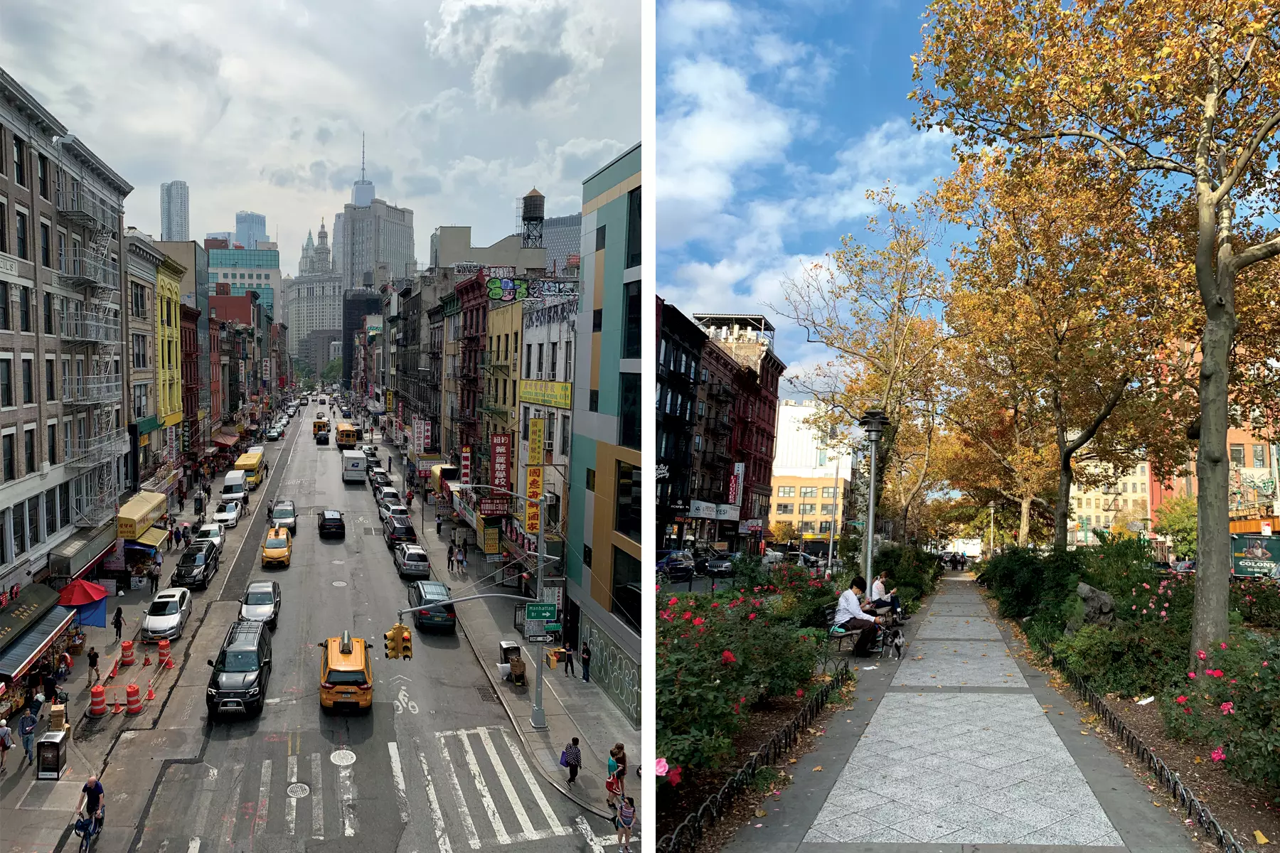 In-naħa t'isfel tal-Lvant ta' New York City u Chinatown, bejn il-pontijiet