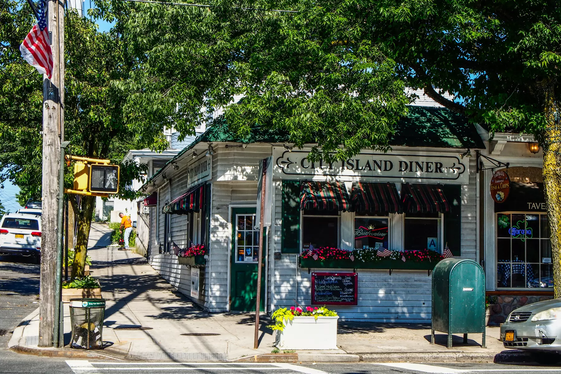 Strada di City Island nel Bronx, New York