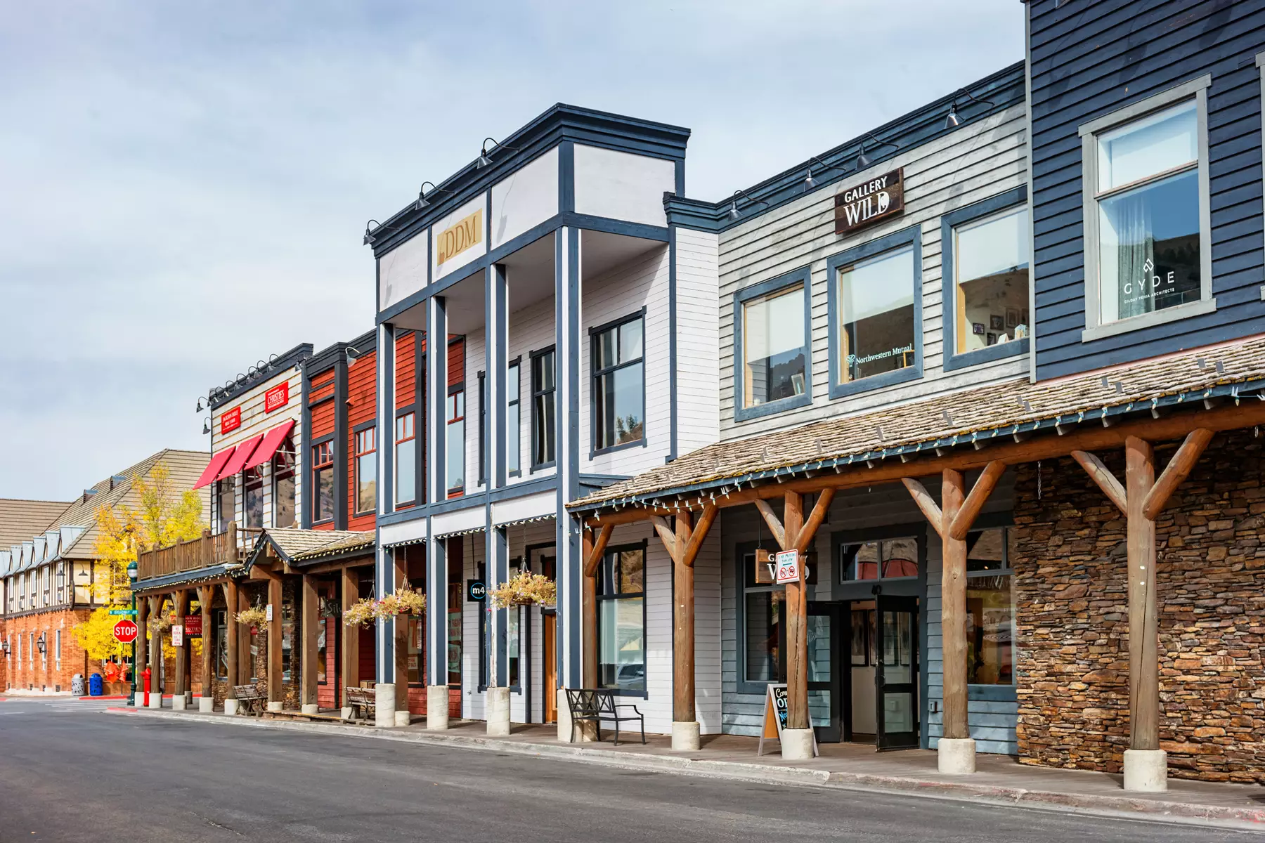 Unternehmen in der Innenstadt von Jackson, Wyoming