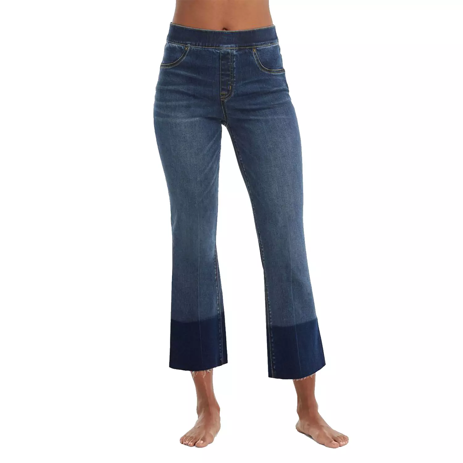 geknipte flare jeans