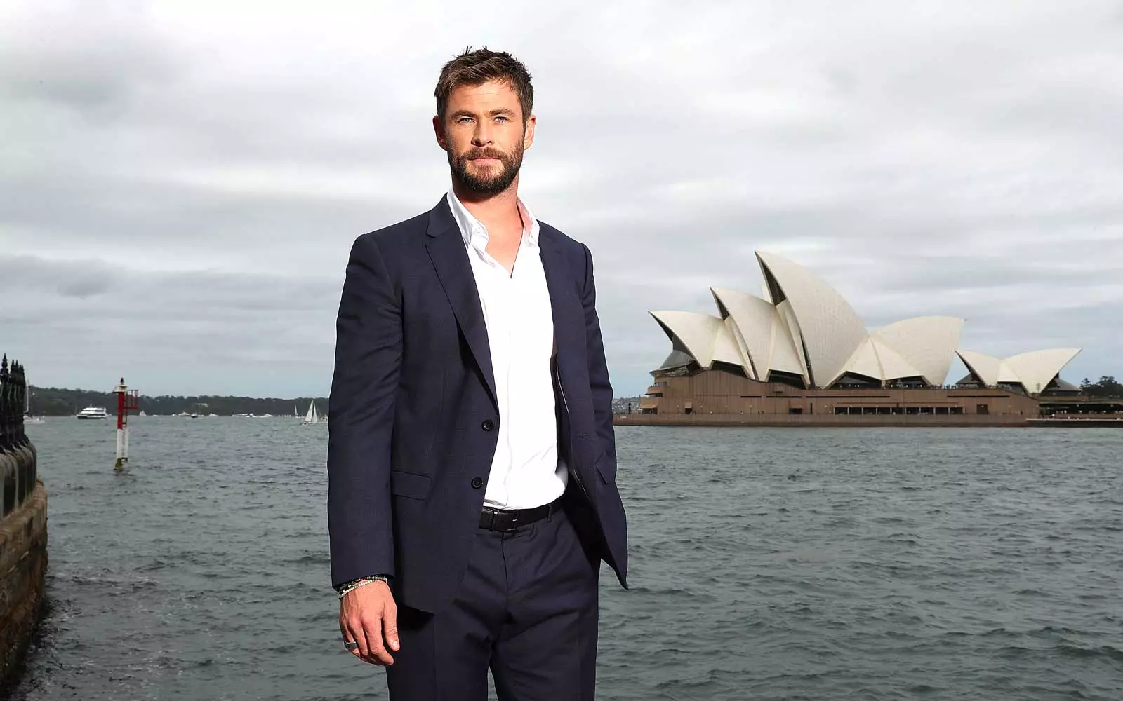 Herec Chris Hemsworth v Sydney v Austrálii