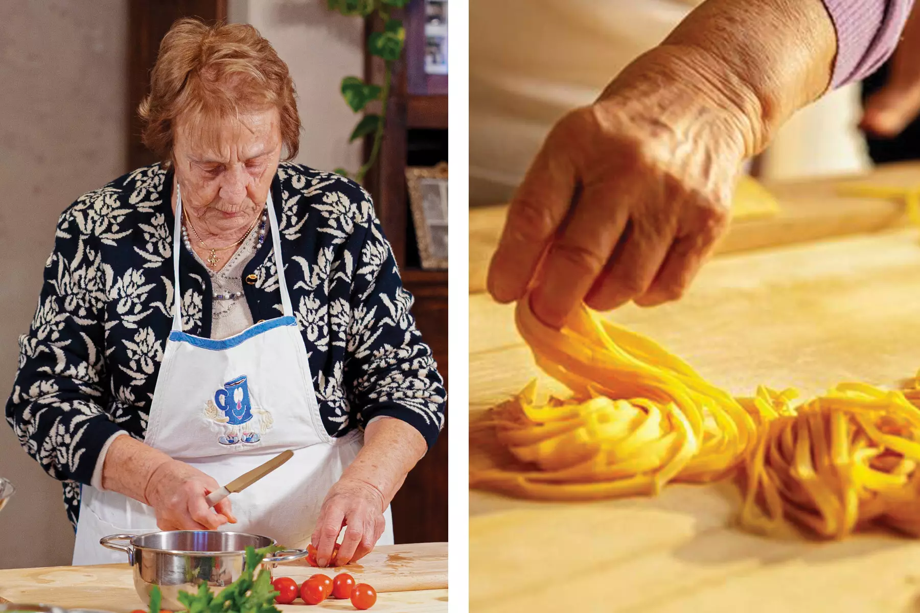 Bedstemor laver pasta, en Airbnb-oplevelse