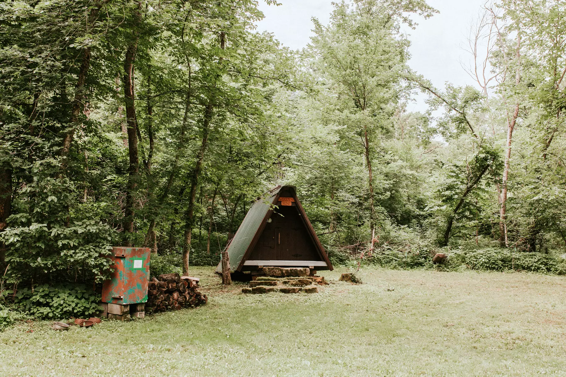 ミネソタ州のテントキャンプ場