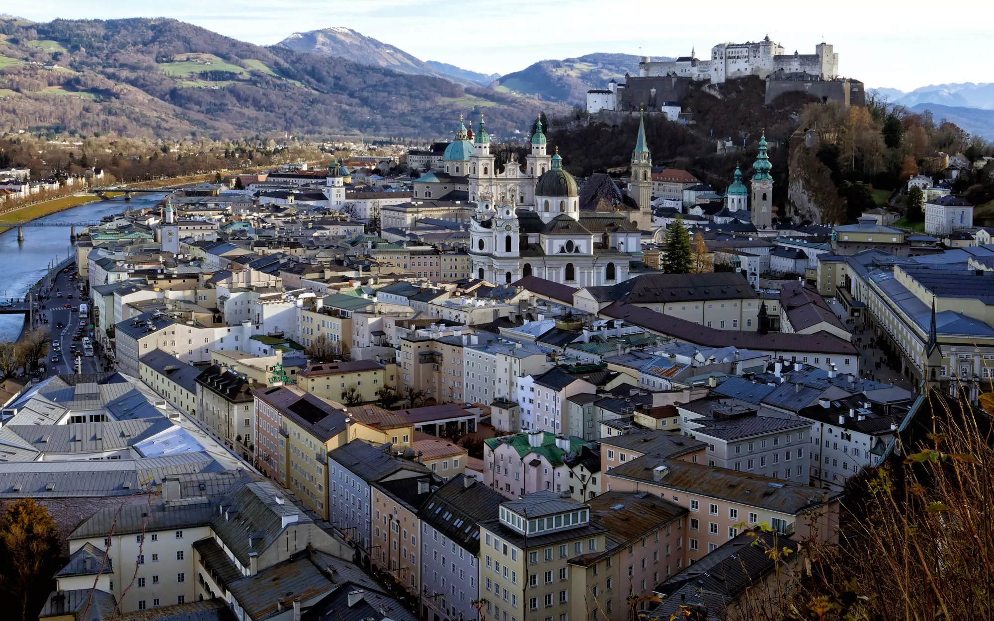 Salzburg, eski shahar manzarasi