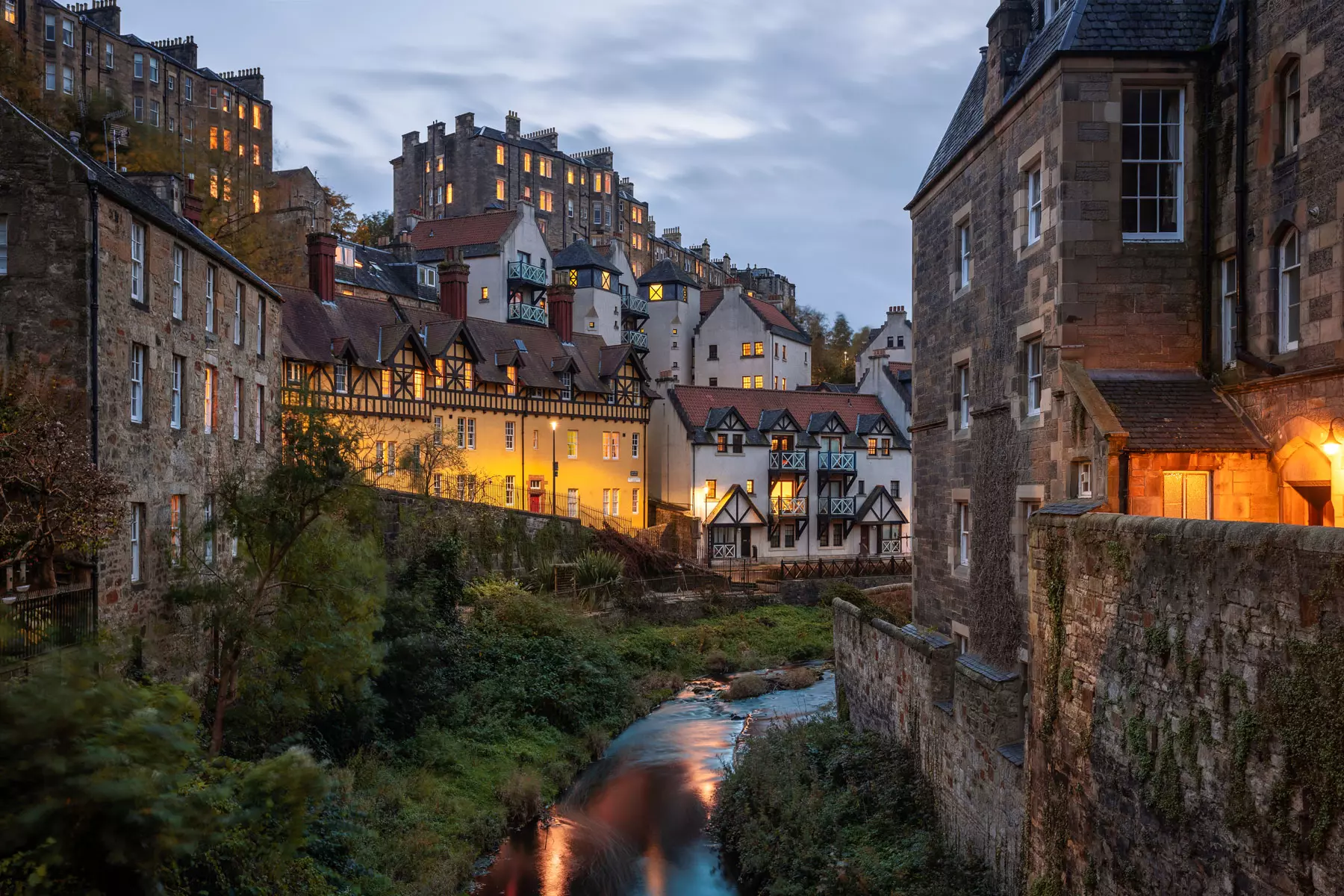 Skyline, Dean Village, Edimburgo, Lothian, Escocia