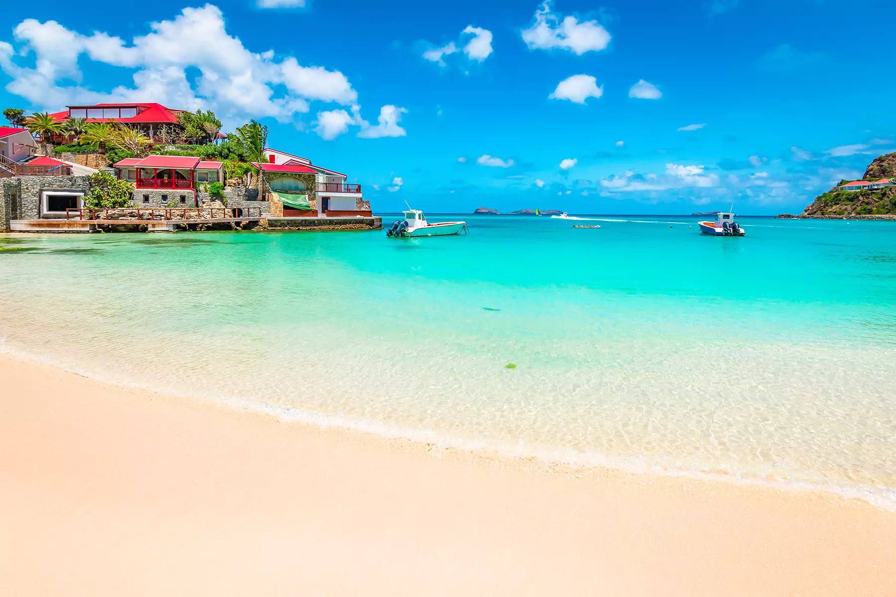 Playa en St Barts, Mar Caribe.