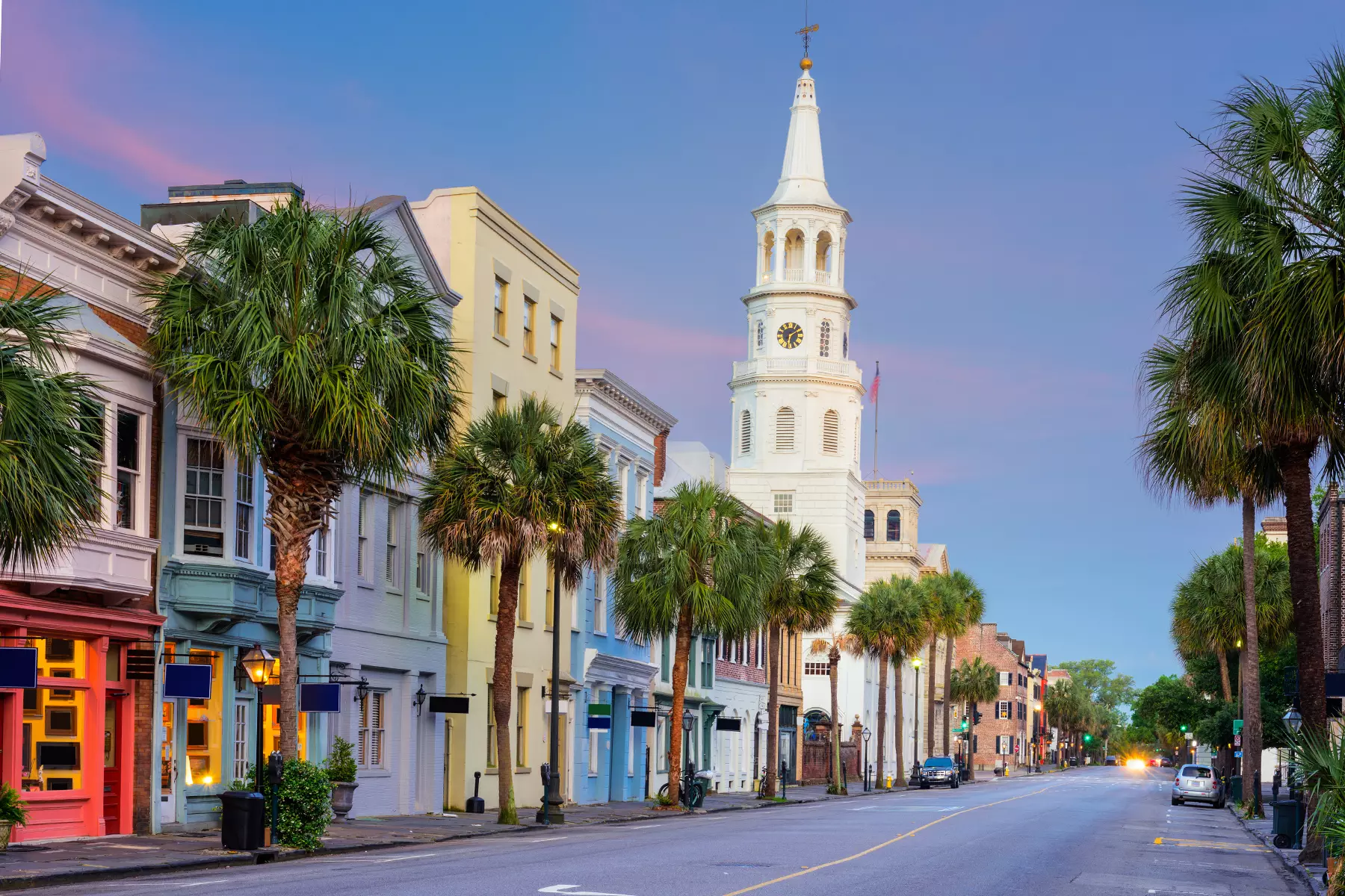 Charleston, South Carolina, VS in de Franse wijk.