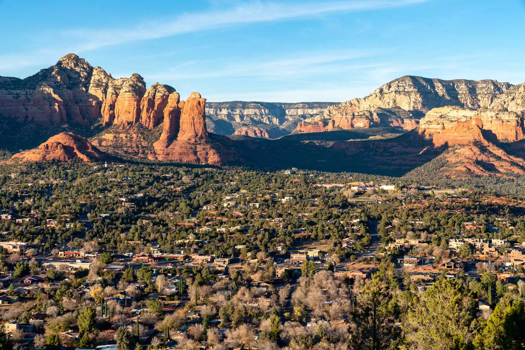 ທັດສະນະທາງອາກາດຂອງ Sedona, Arizona