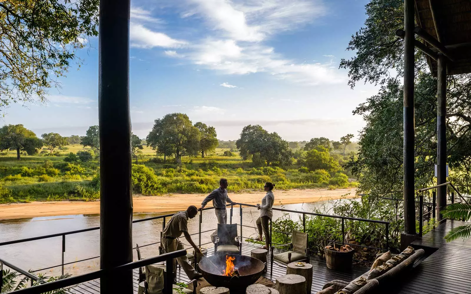 The Lodge Bar bij Singita Ebony Lodge Zuid-Afrika