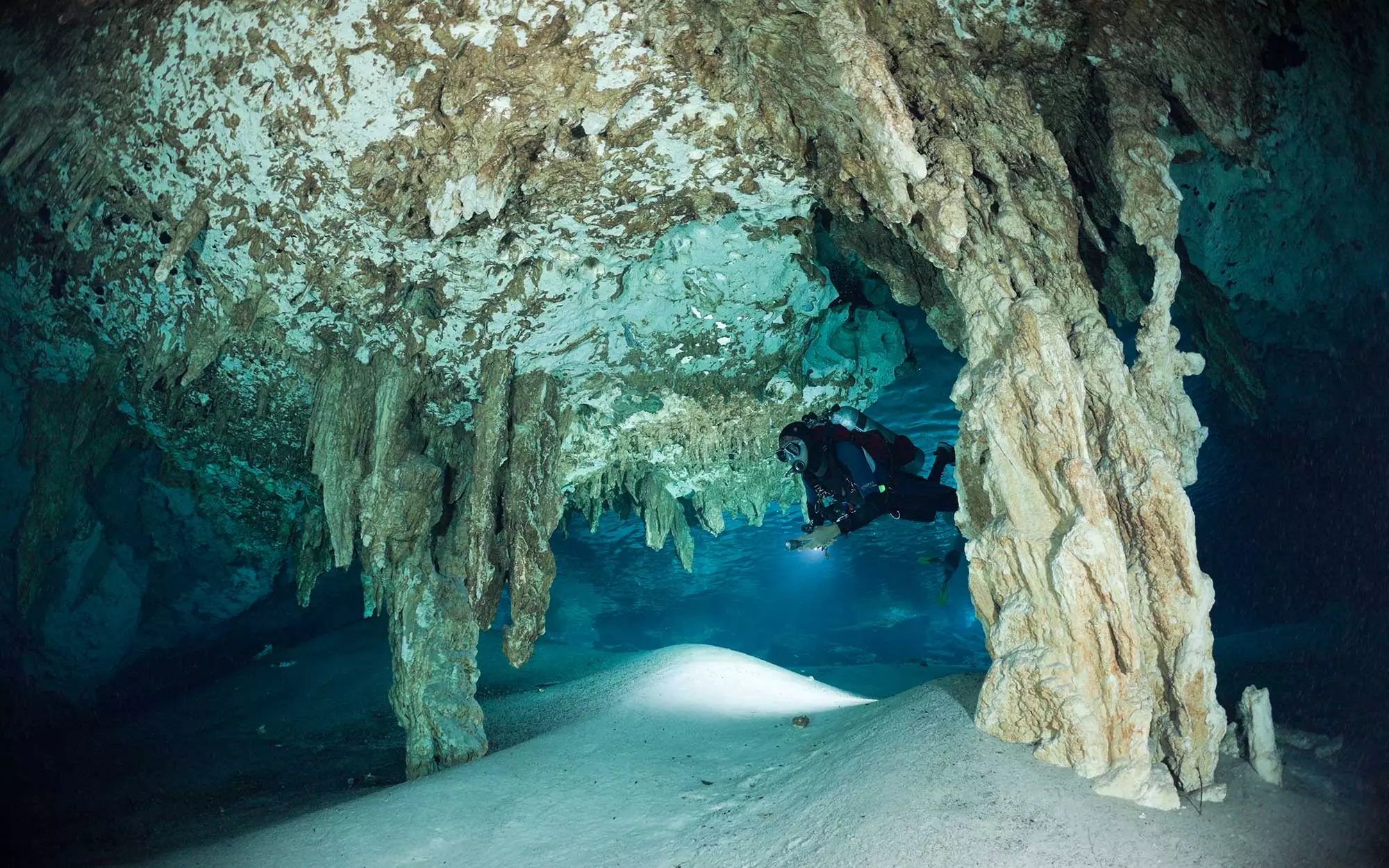 ကမ္ဘာ့အအေးဆုံးဂူများ- Cenote Dos Ojos