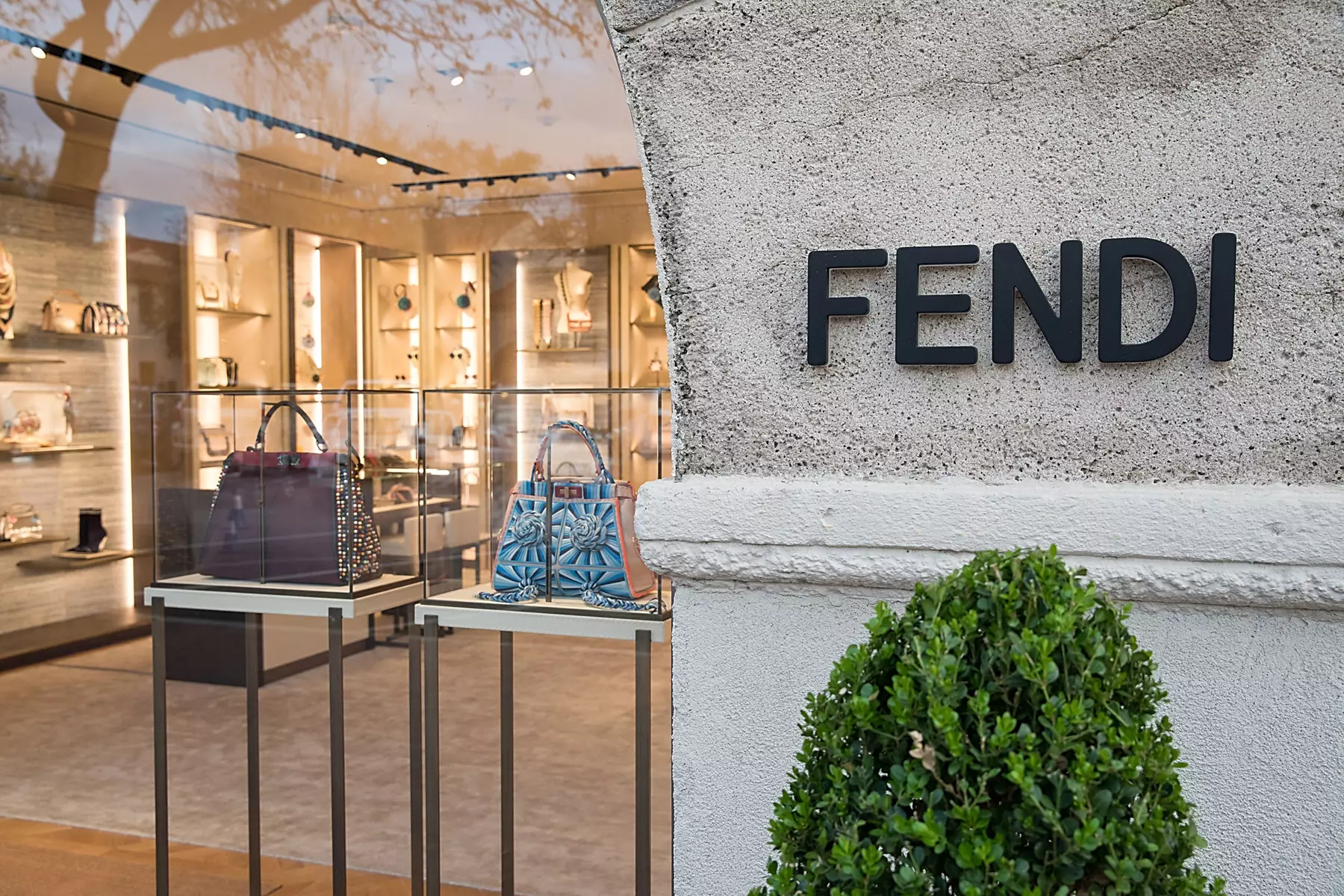 Fendi verslun að utan í Highland Park Village í Dallas