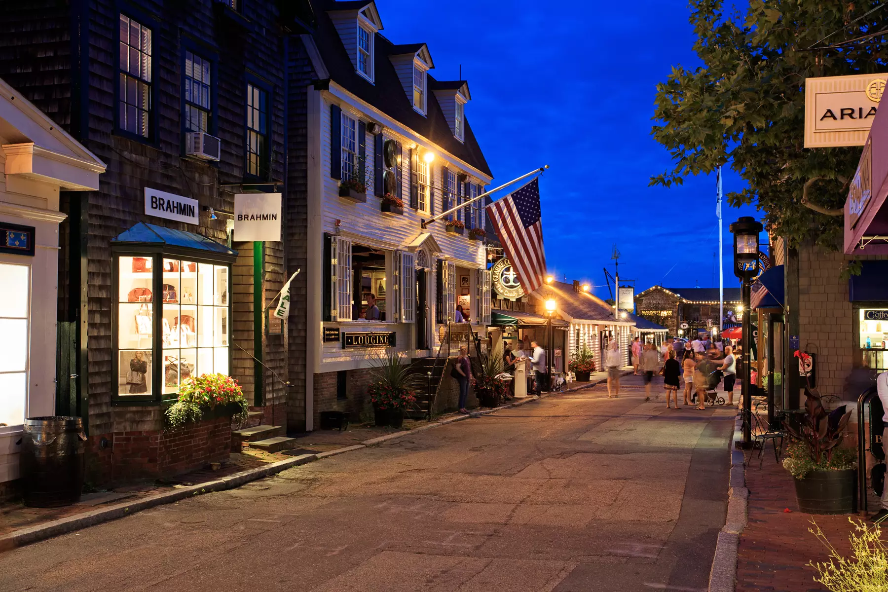 Bannister's Wharf i Newport, Rhode Island