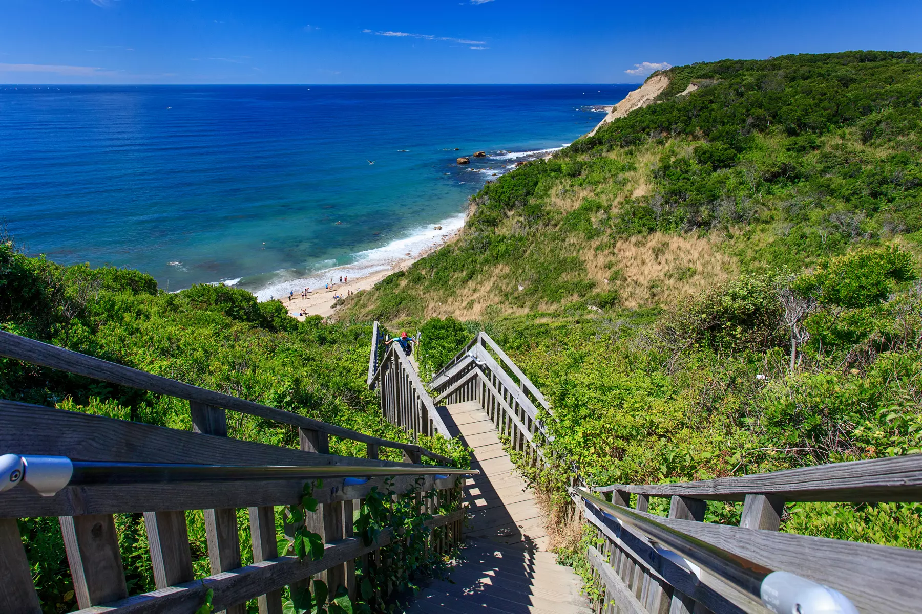 Plage de Mohegan Bluffs dans le Rhode Island