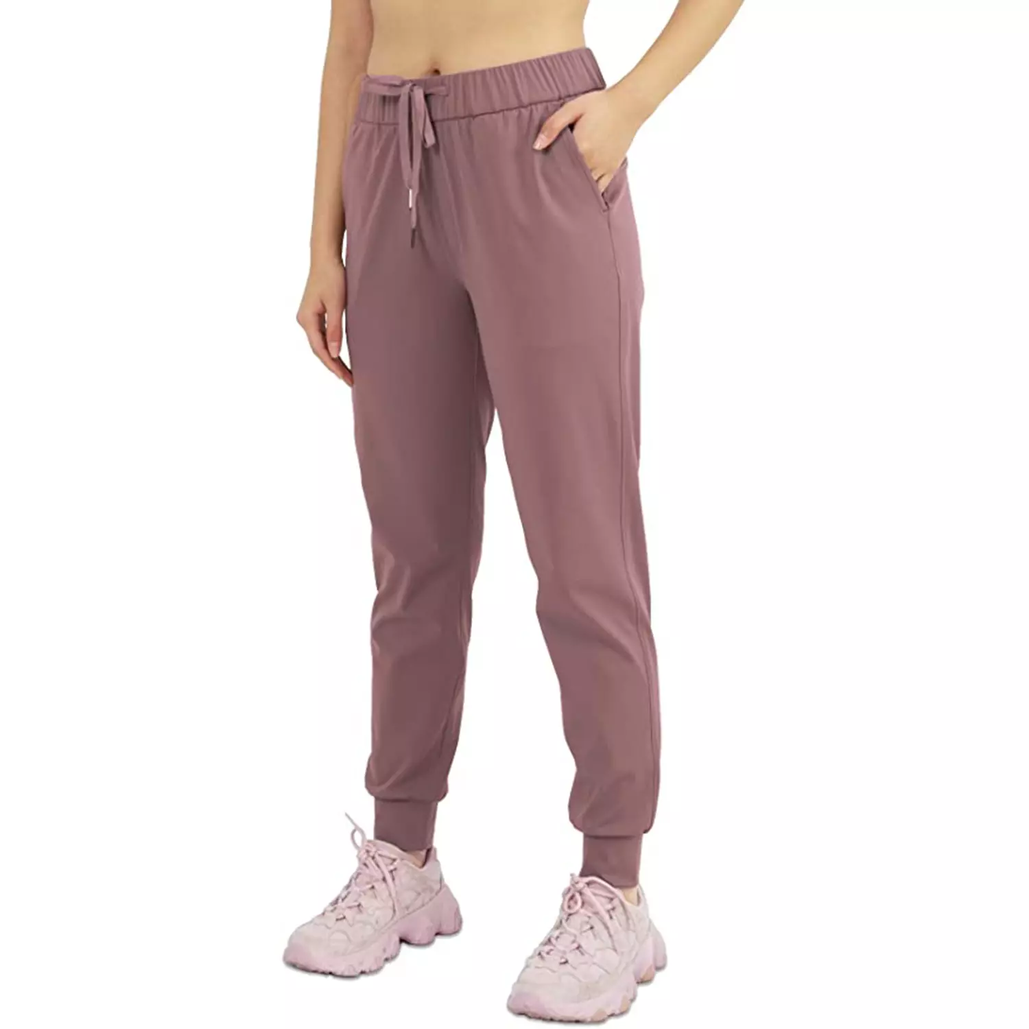 AJISAI női kocogó nadrág, húzózsinóros futónadrág, zsebekkel, társalgóruházattal