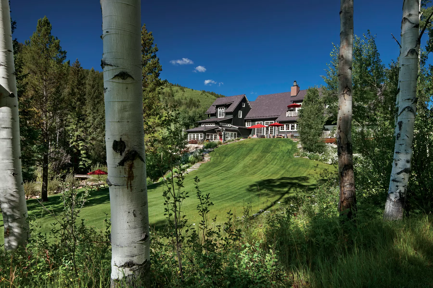 Imatge d'estiu de la finca Independence de Dunbar Ranch a Aspen