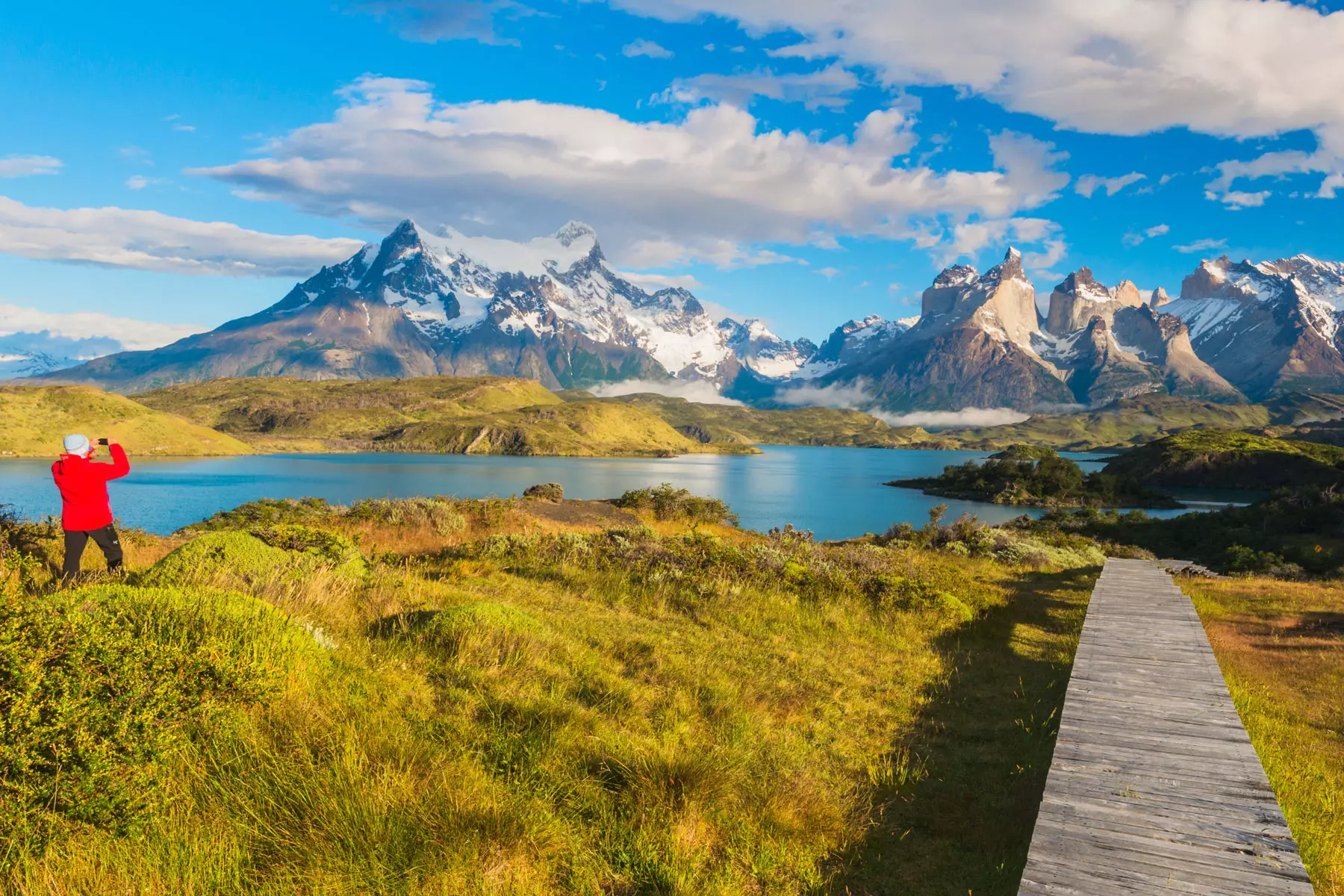 fotógrafo no Parque Nacional Torres del Paine