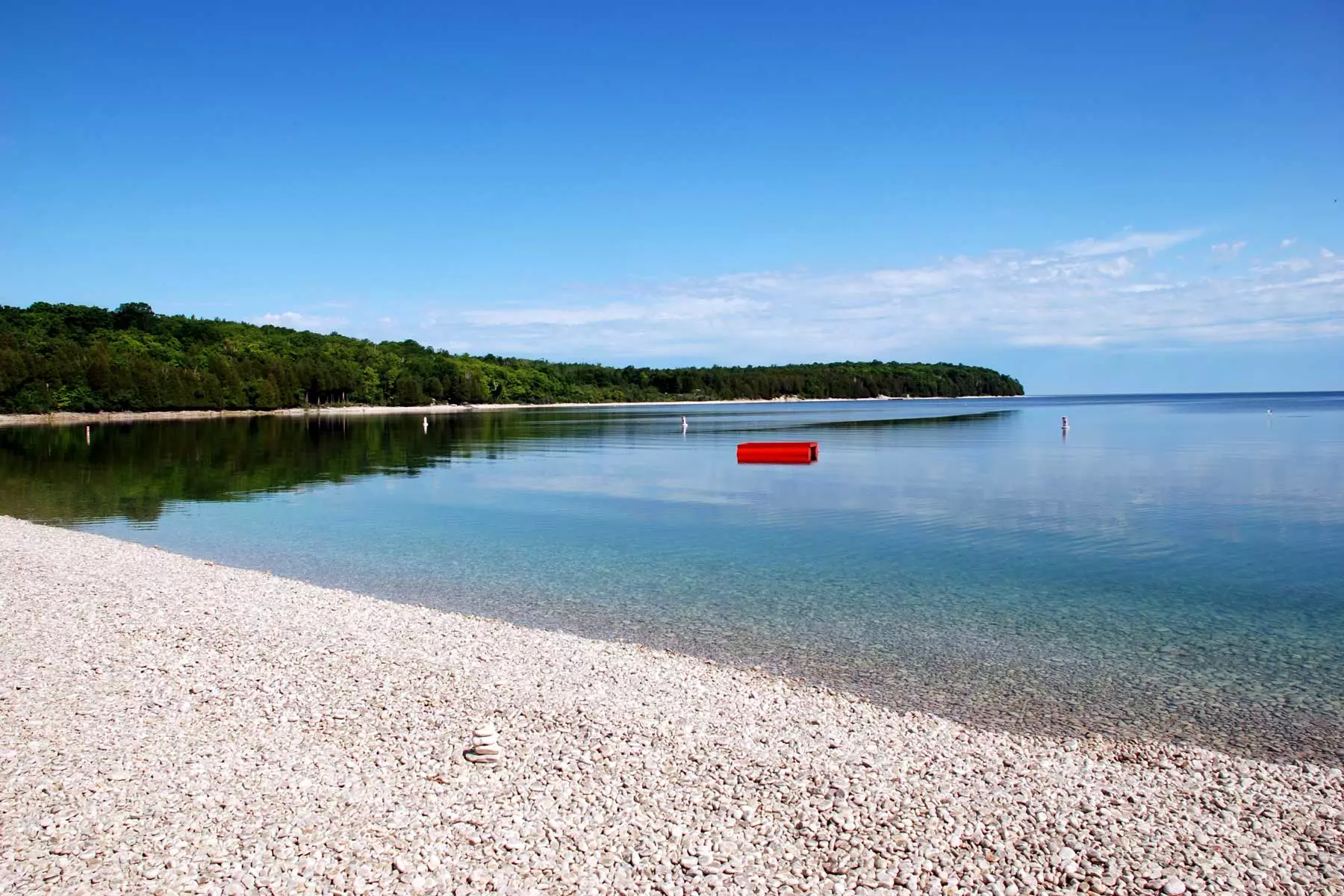 Loch Michigan ó chladach Wisconsin