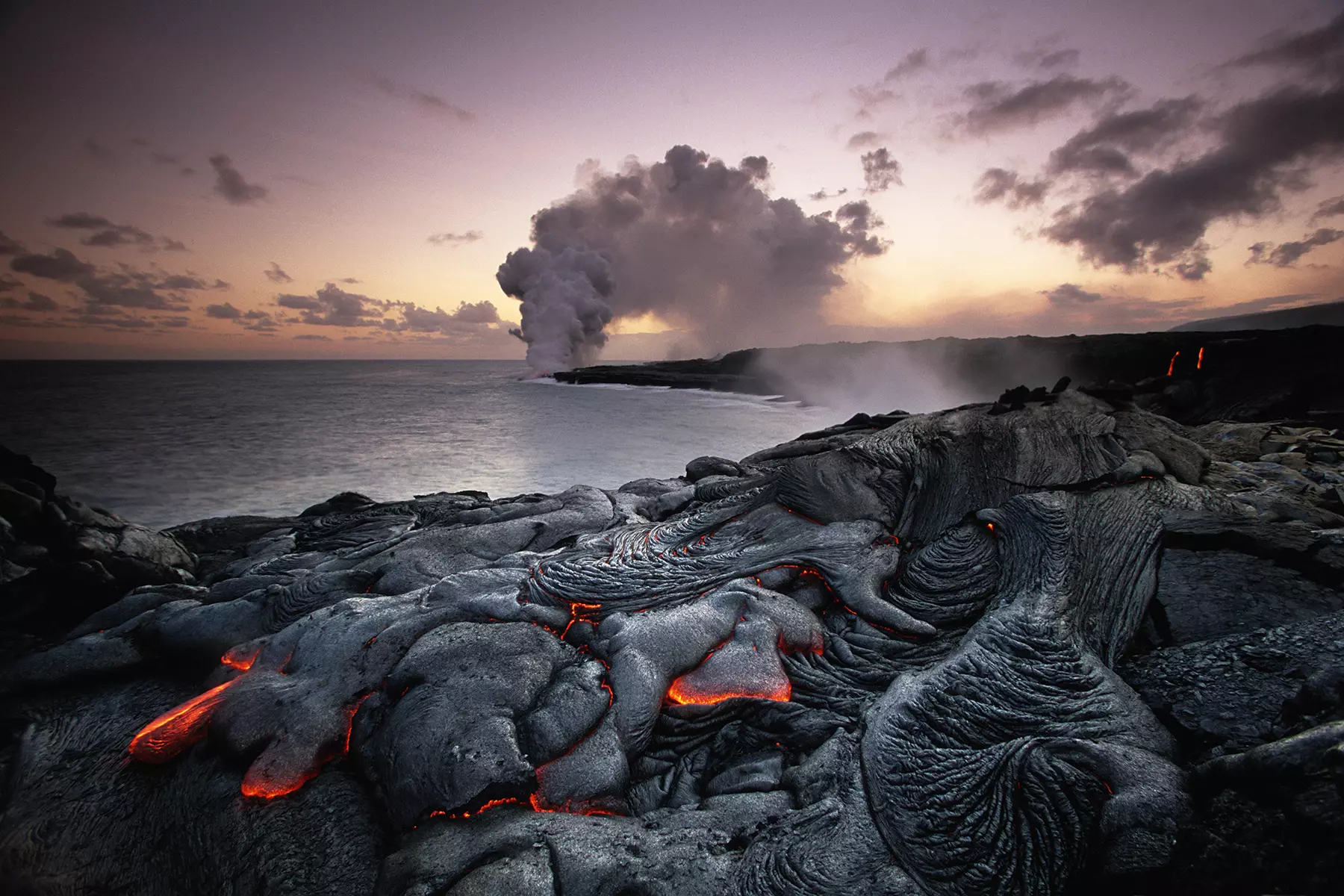 火山国家公园的基拉韦厄火山喷发