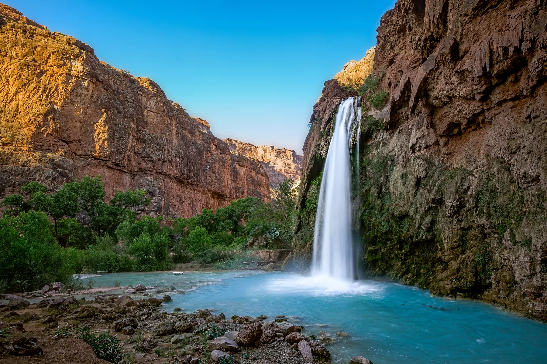 Slapovi Havasu prije zalaska sunca