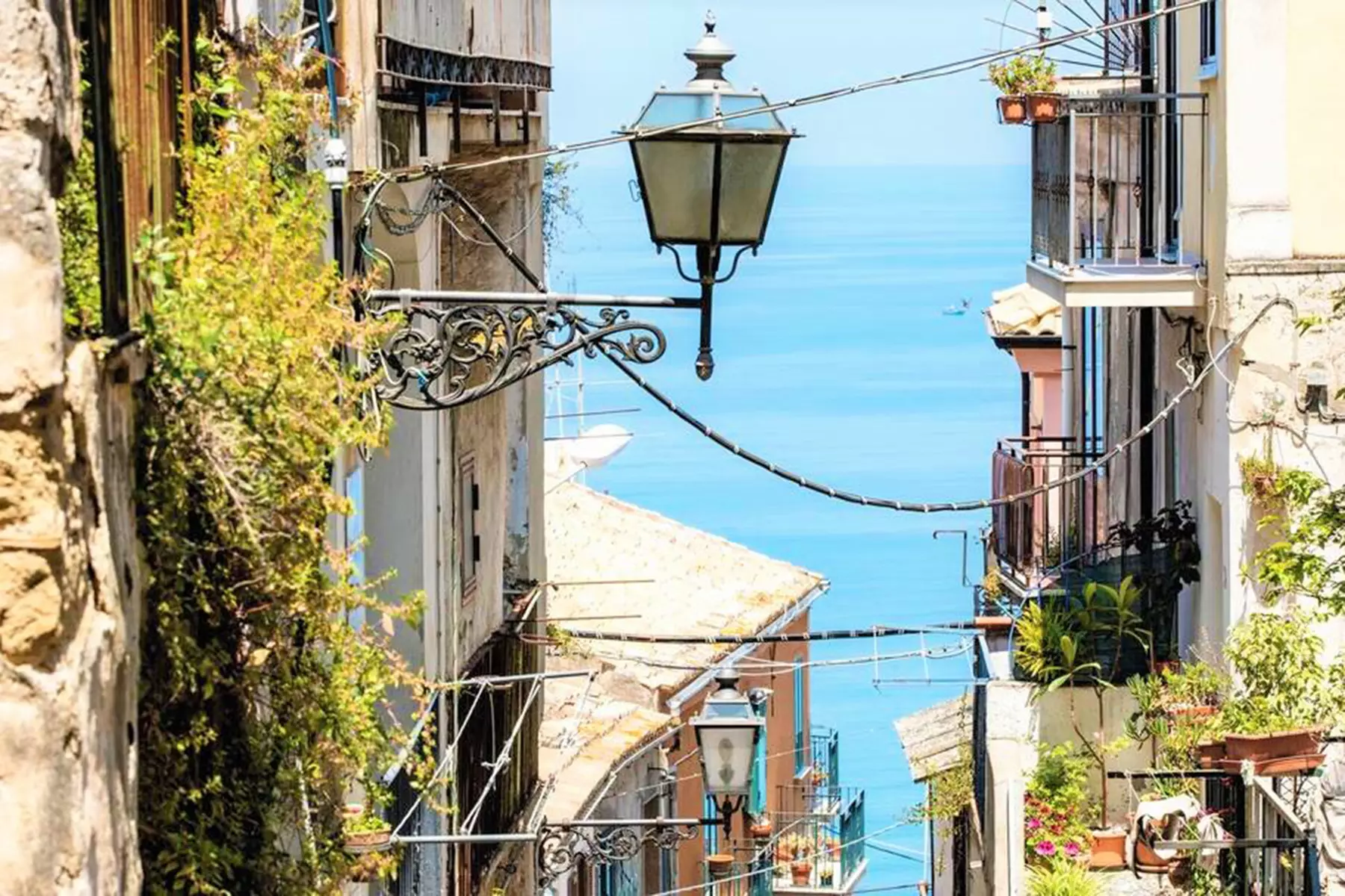 Pizzo Calabro, Italiako kaleko itsasoaren ikuspegia