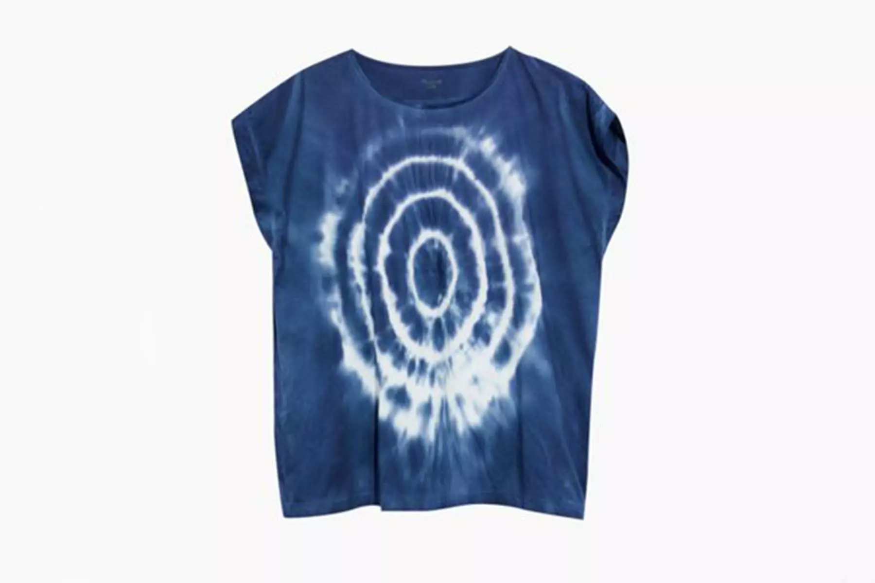 Sinine ja valge Madewell Tie-dye Shoulder Tee