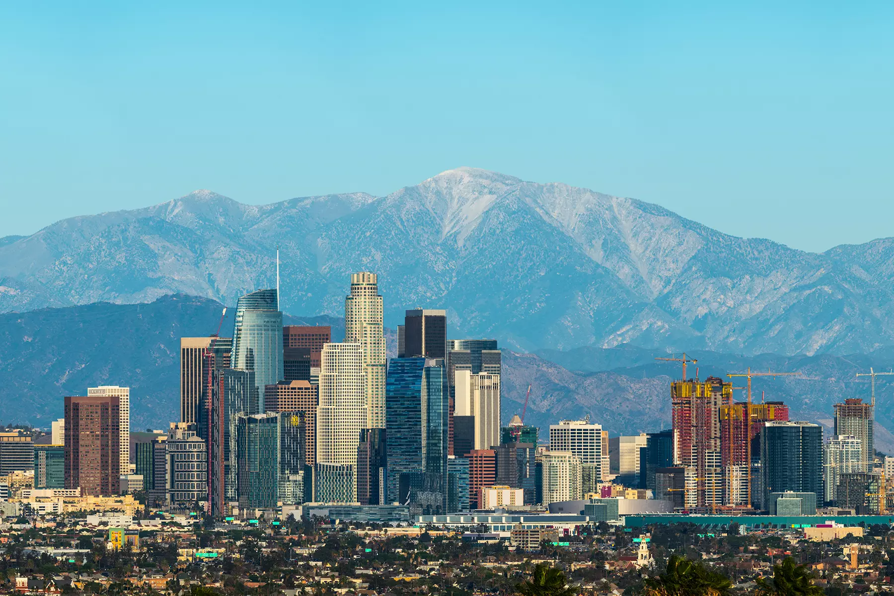 View panoramique nan Los Angeles anba lavil