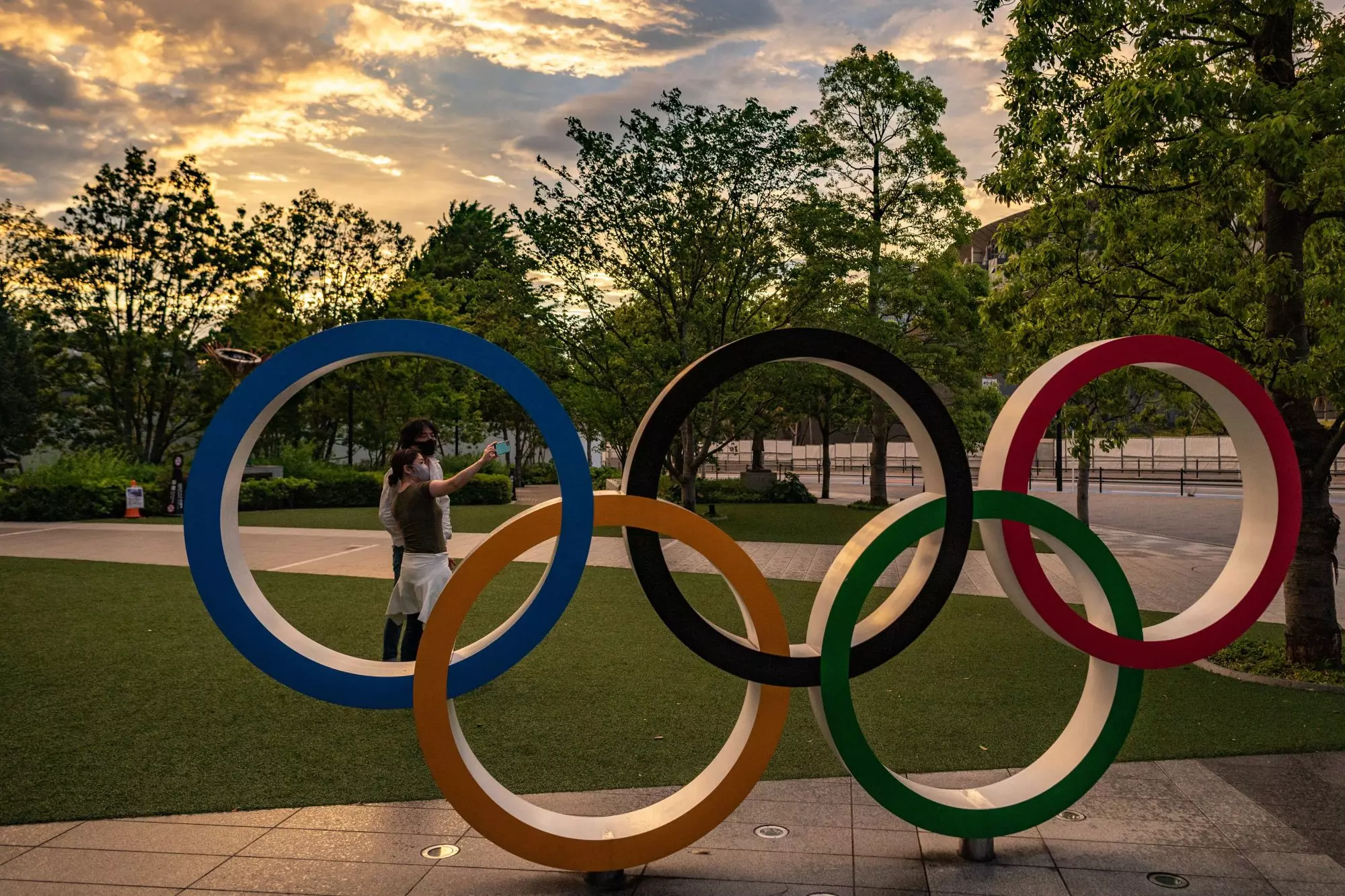 Olympische ringen in Tokio