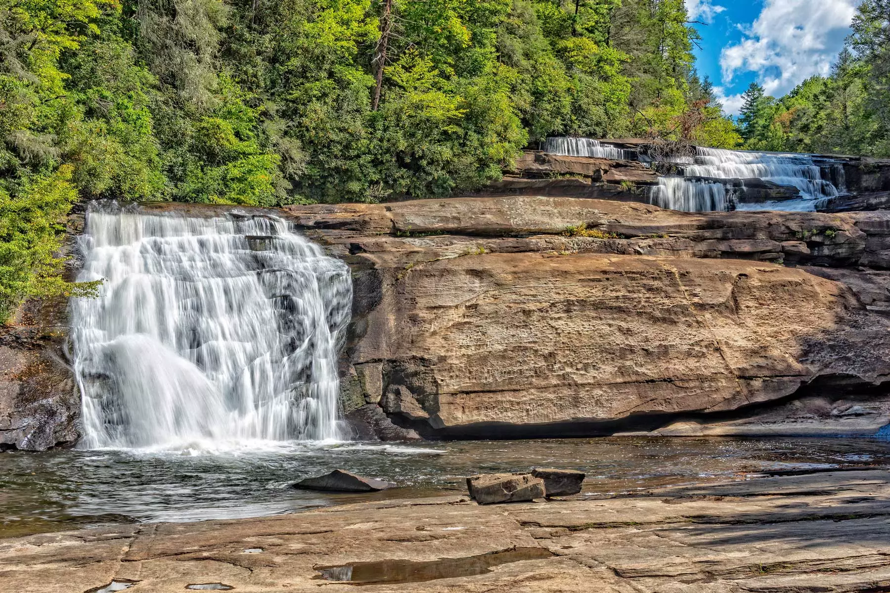 DuPont State Park NC shahridagi Triple Falls