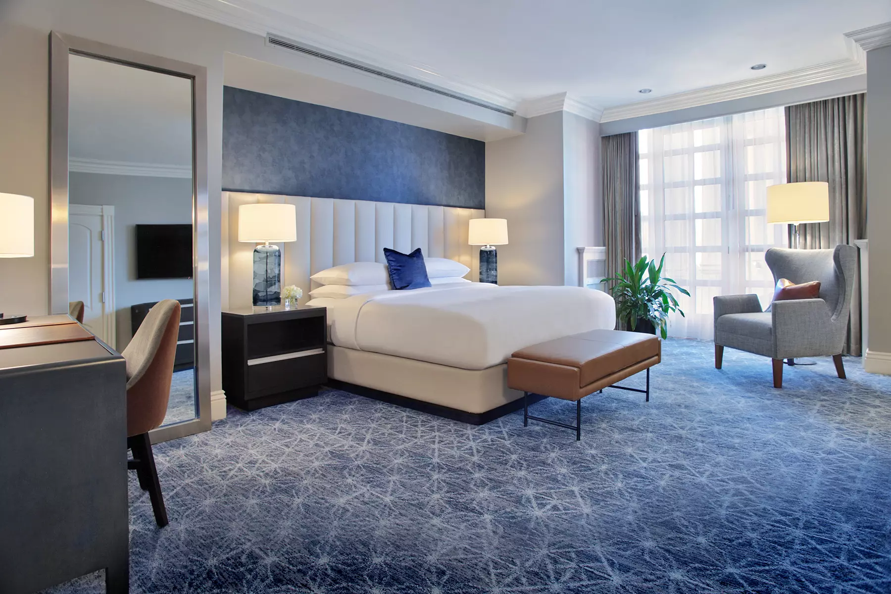 Bilik tidur di Suite Imperial di Hilton Chicago