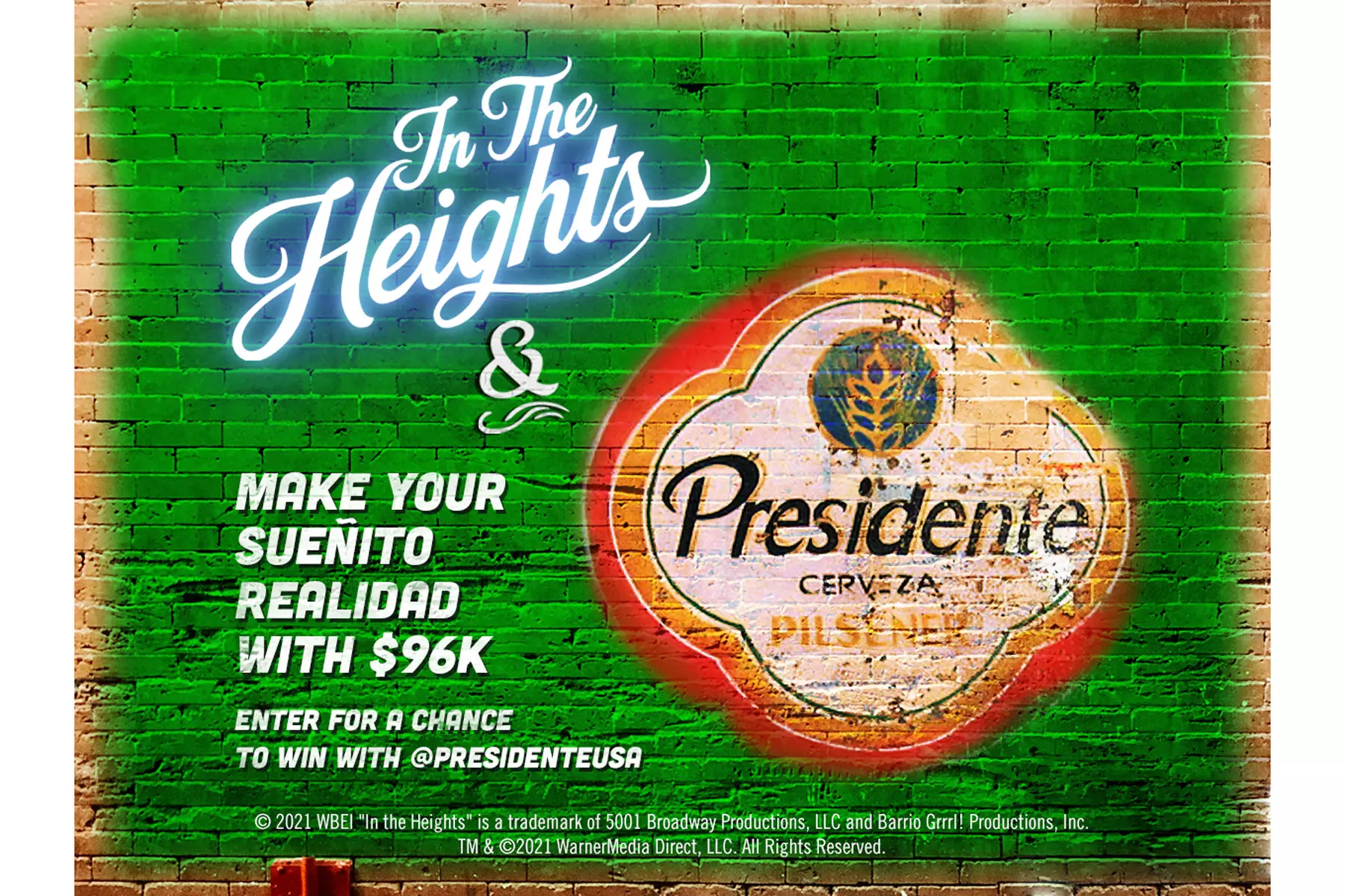 In the Heights ja Presidente kingituse graafika