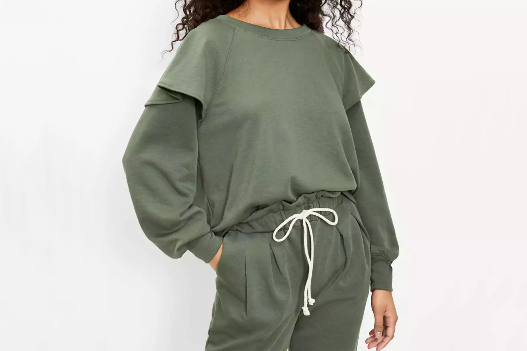 Lou & Grey Ruffle Terry Sweatshirt