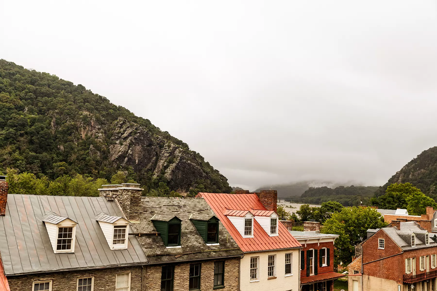 Luchtfoto fan Harpers Ferry, West Virginia