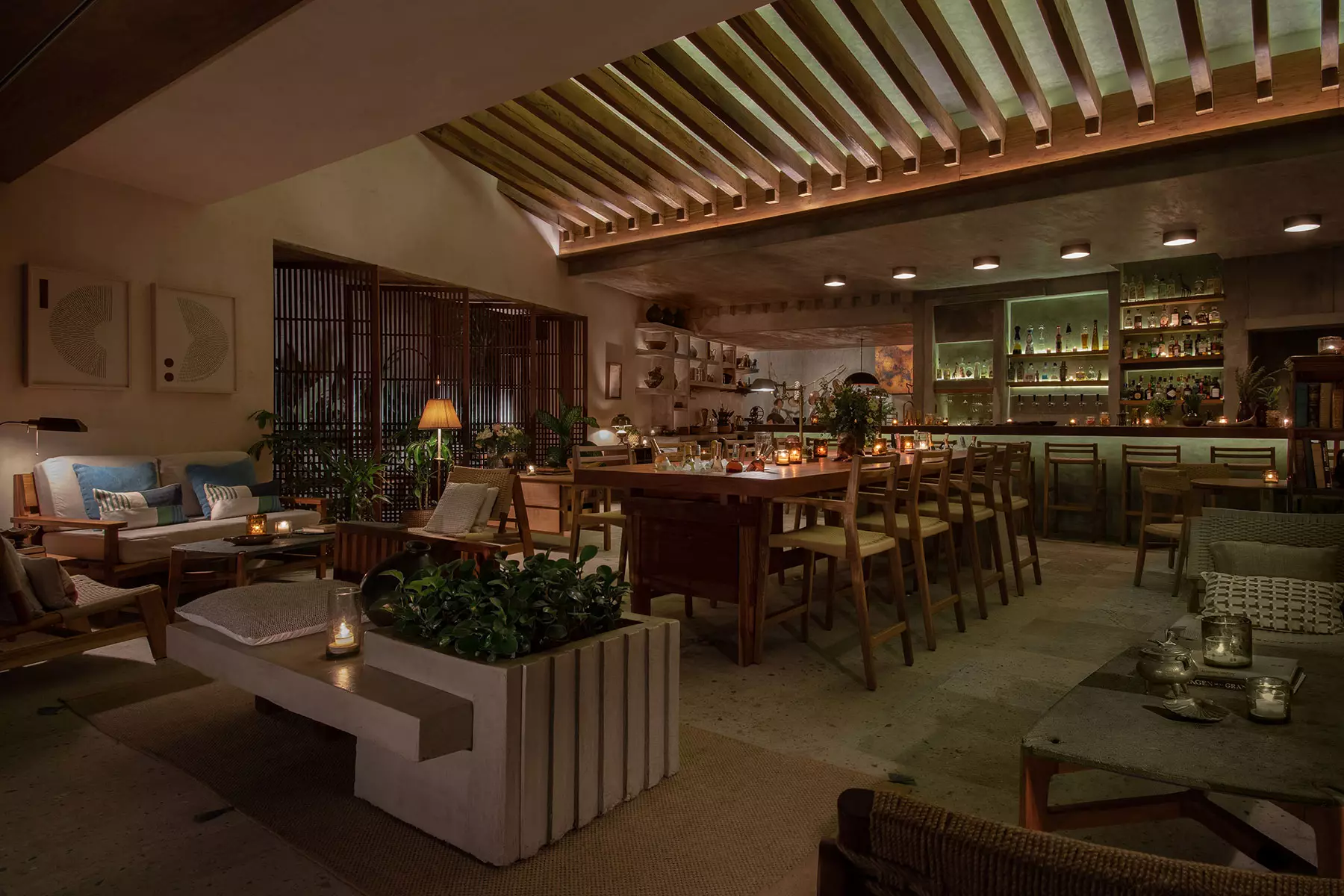 Zapote Bar nan Rosewood Mayakoba