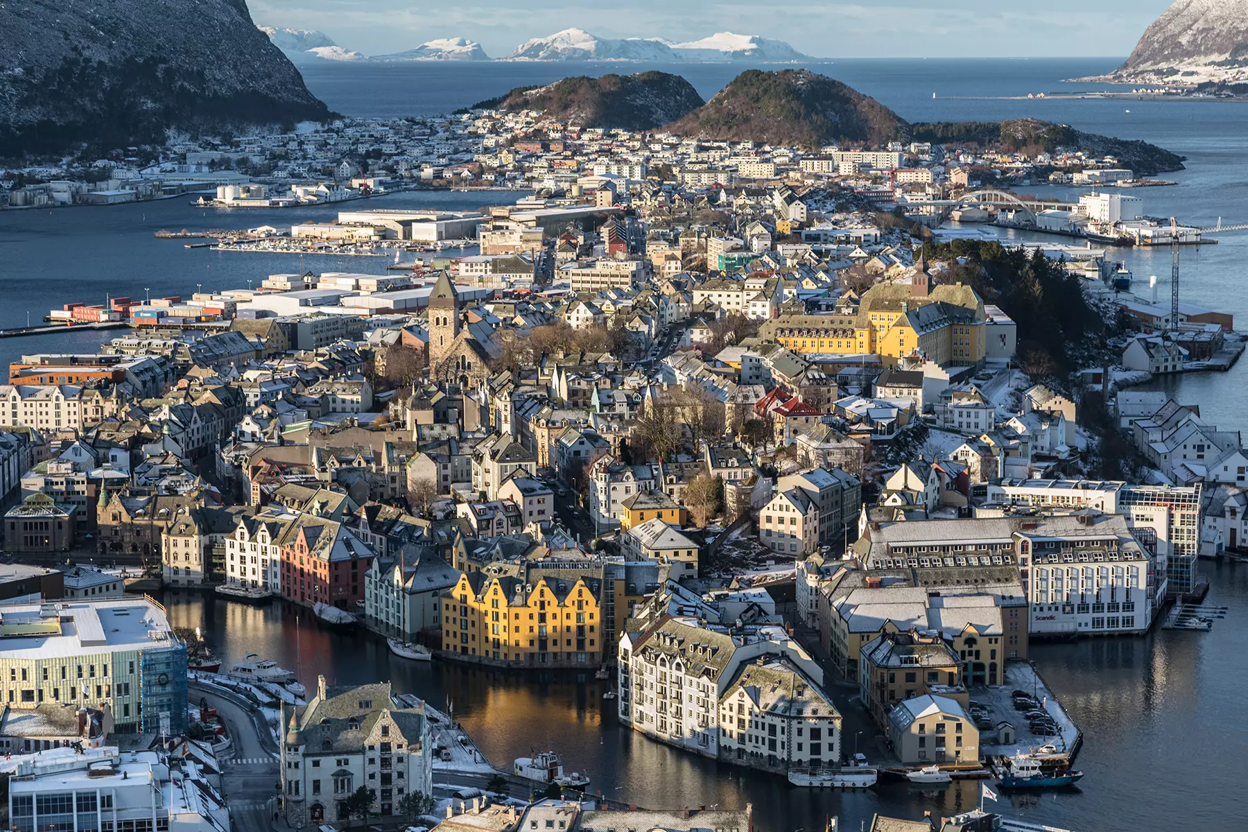 Aerial view ng Ålesund