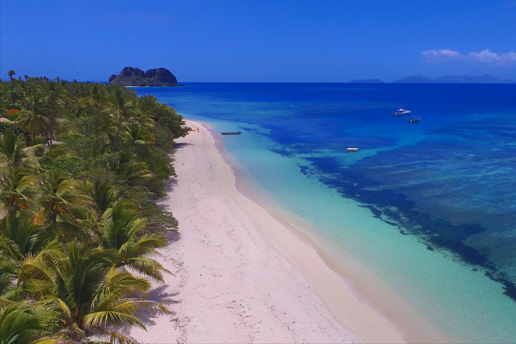 A praia em VOMO Island Fiji