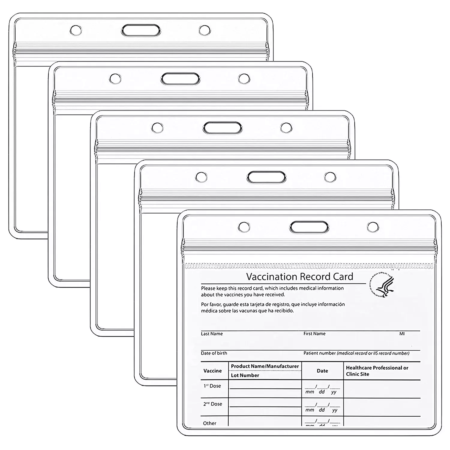 Teskyer 5 Pack CDC Impfstoff Card Protector