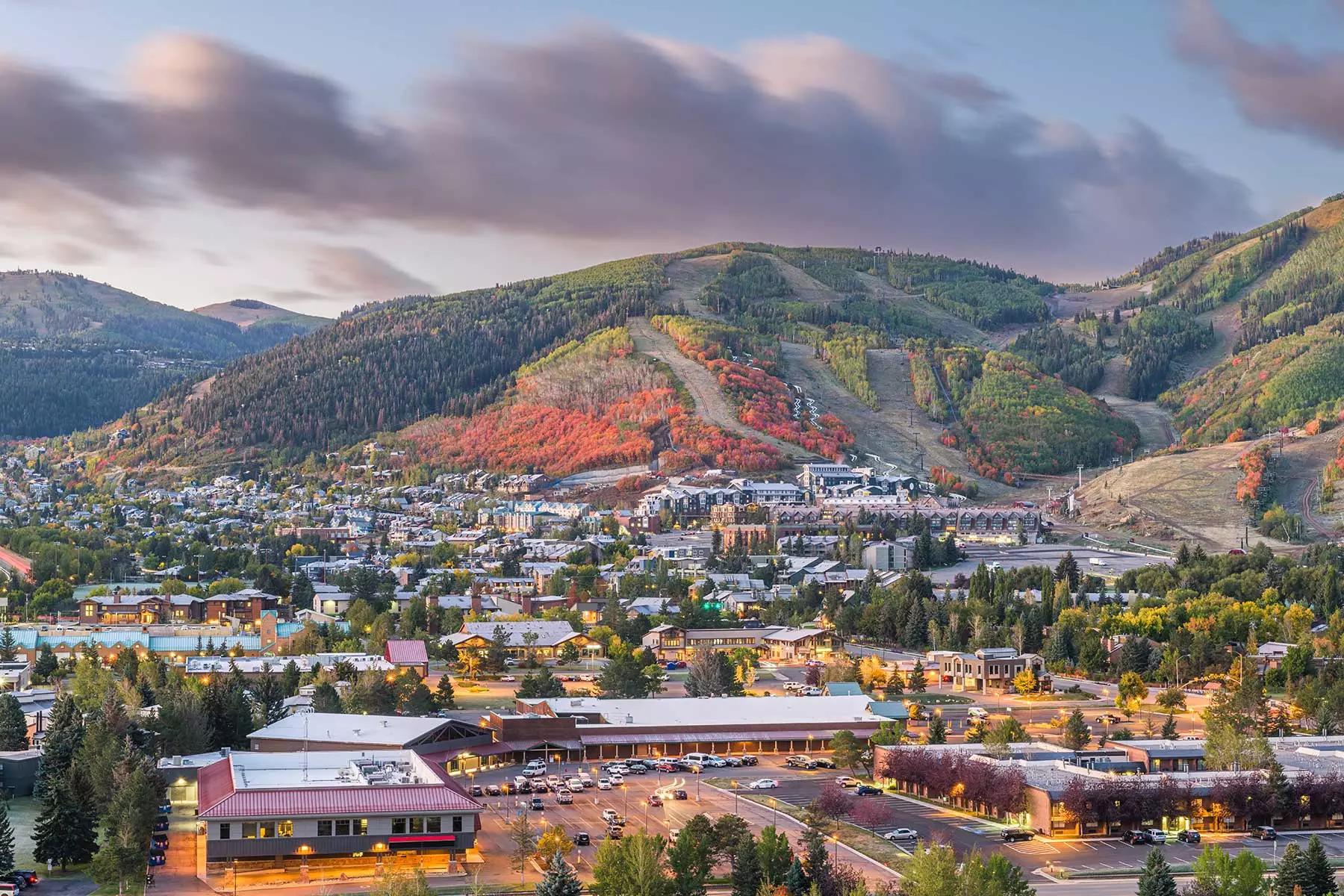 Pogled iz zraka na Park City, Utah