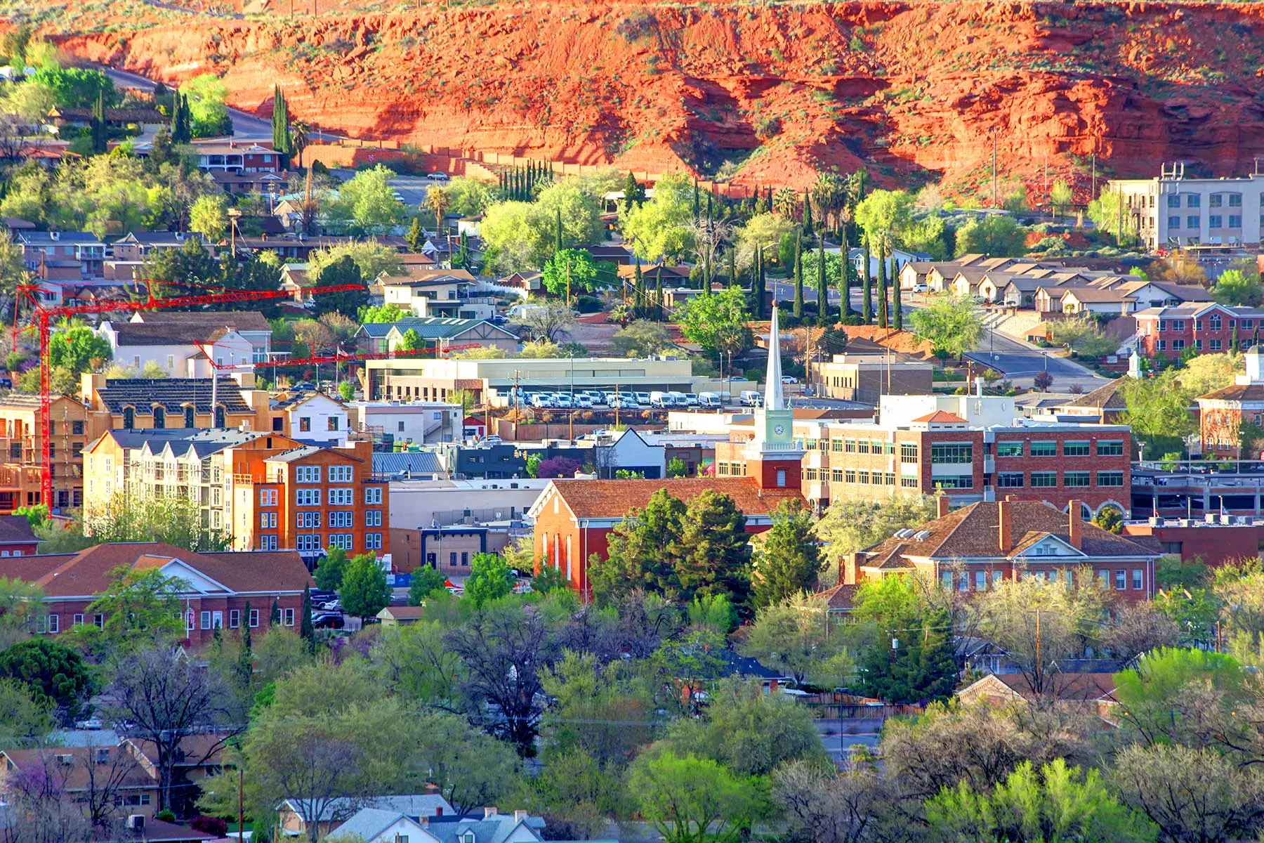 Skats no gaisa, dēļ, St. George, Utah