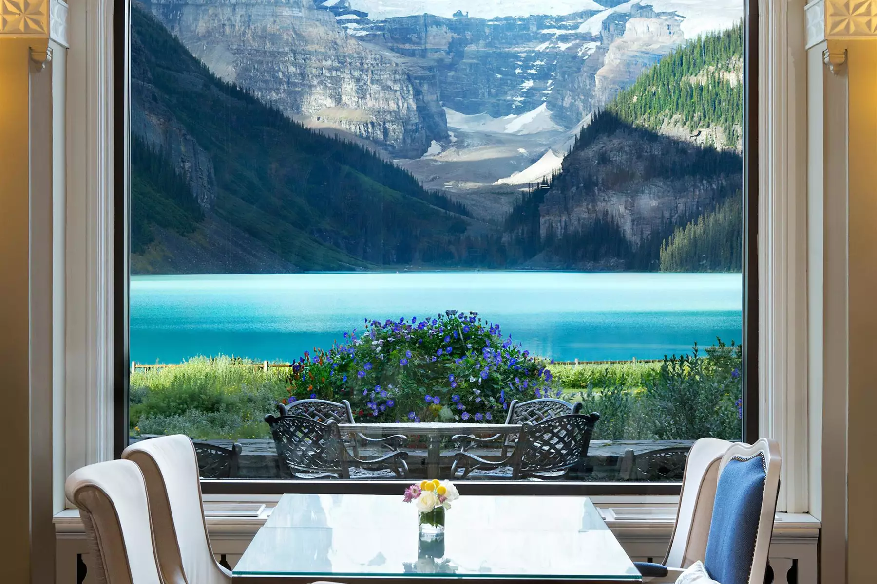 Lakeview لاؤنج Fairmont Chateau Lake Louise تي