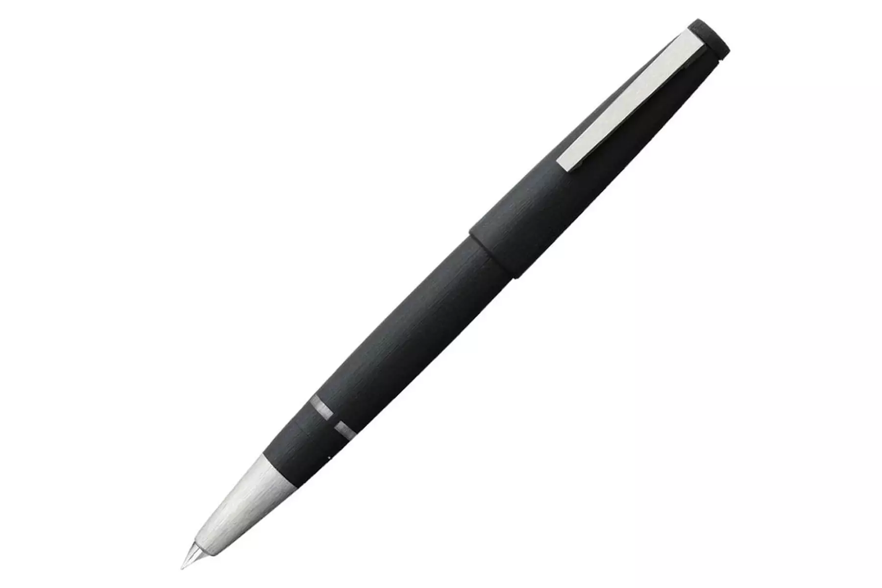 Zwart/grijze en zilveren pen