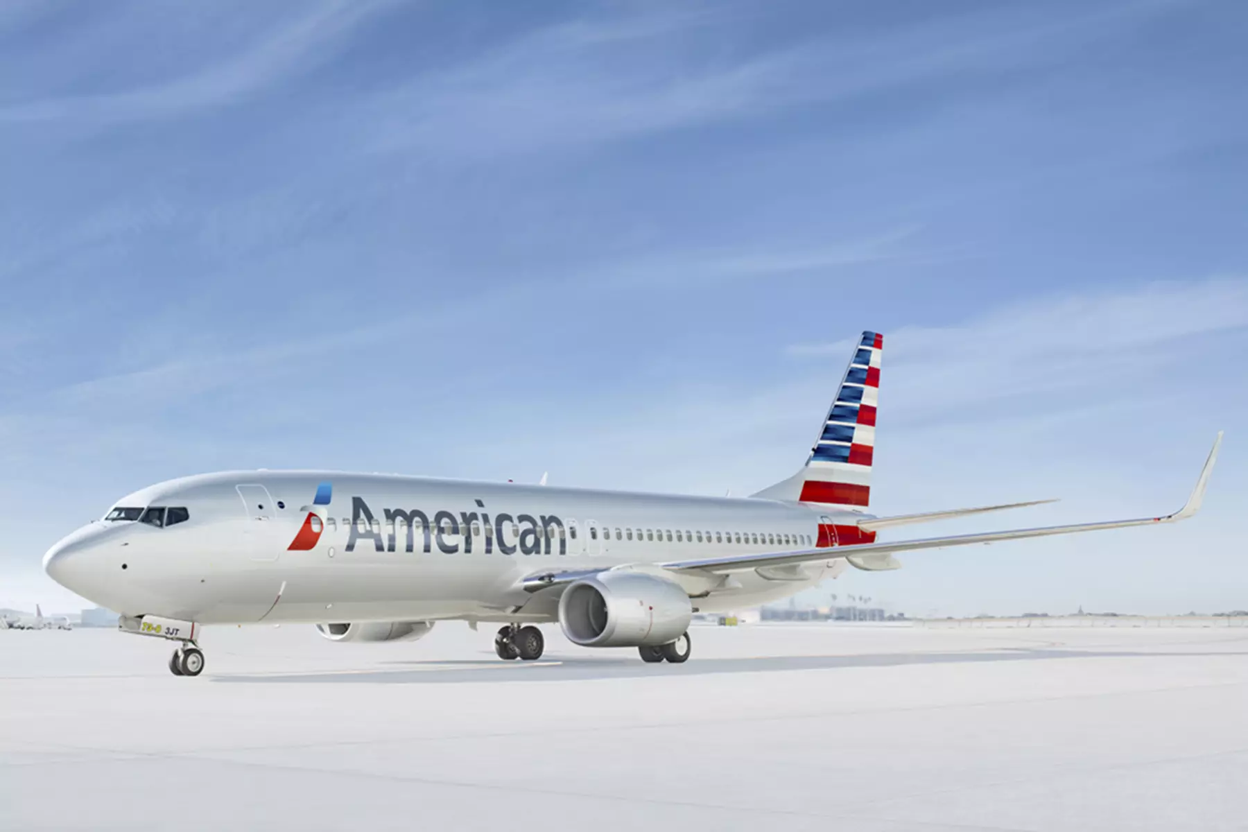 Repülőgép külső American Airlines aszfalton