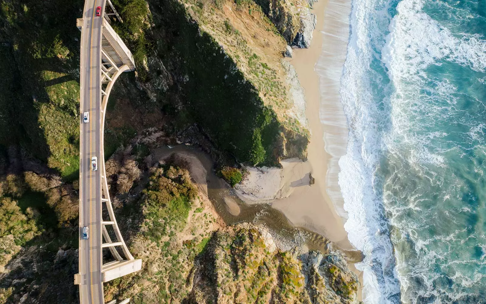 Bixby zubia Big Sur-en, Kalifornian