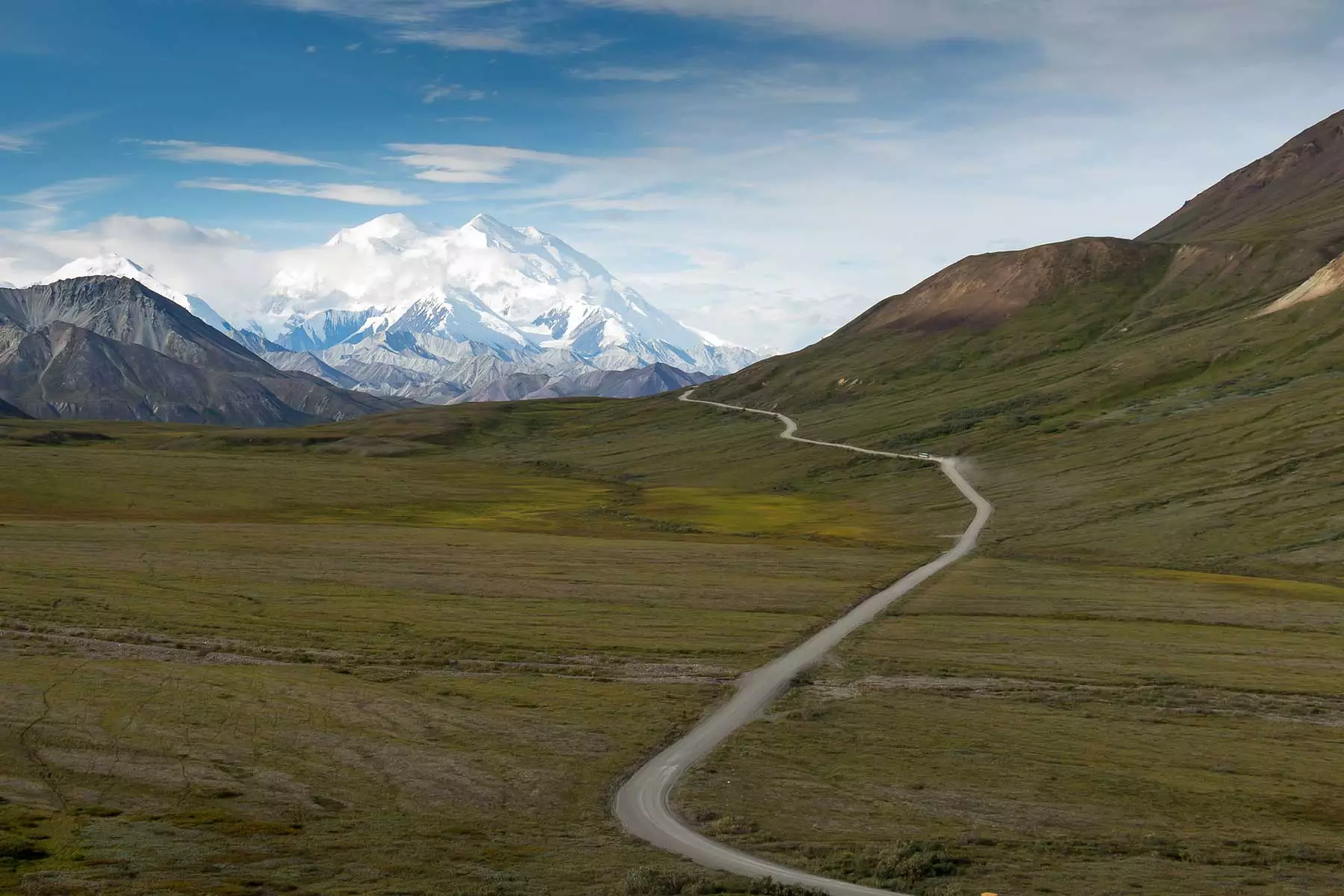 Denali Park Road from Stony Hill Overlook, อุทยานแห่งชาติเดนาลี, อลาสก้า