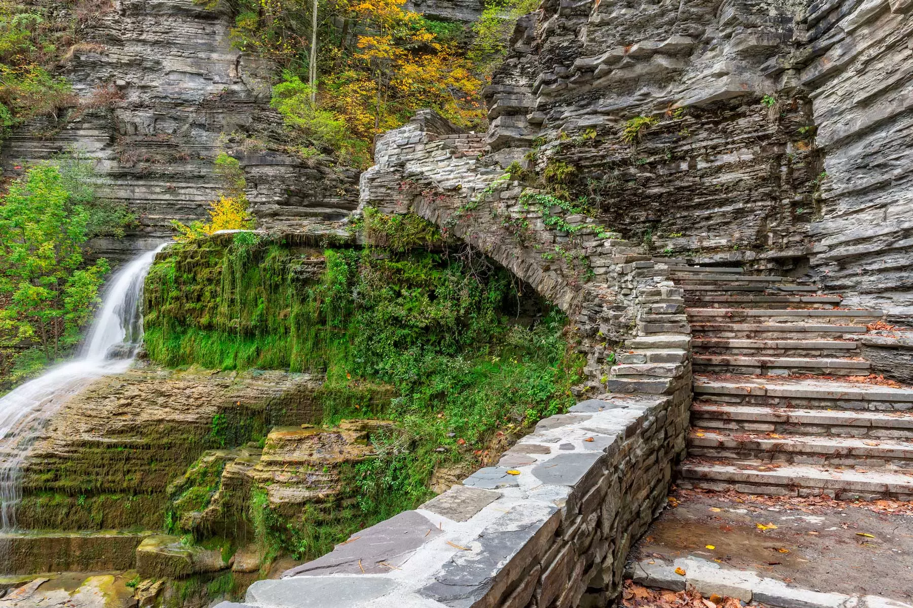 Lucifer Falls Robert H. Treman Estatu Parkean