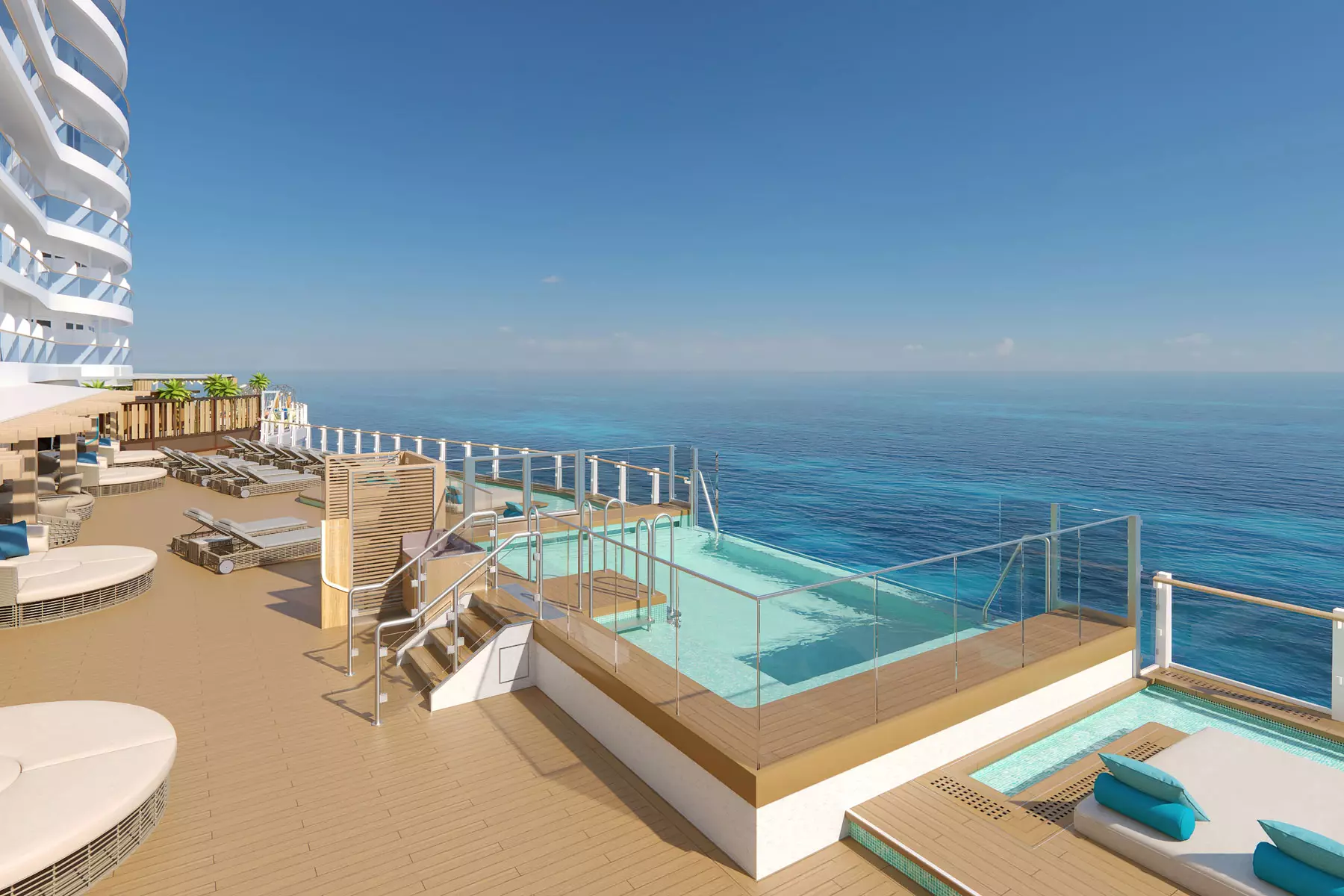 Infinity swembaddek op Norwegian Cruise Line se nuutste skip, Viva